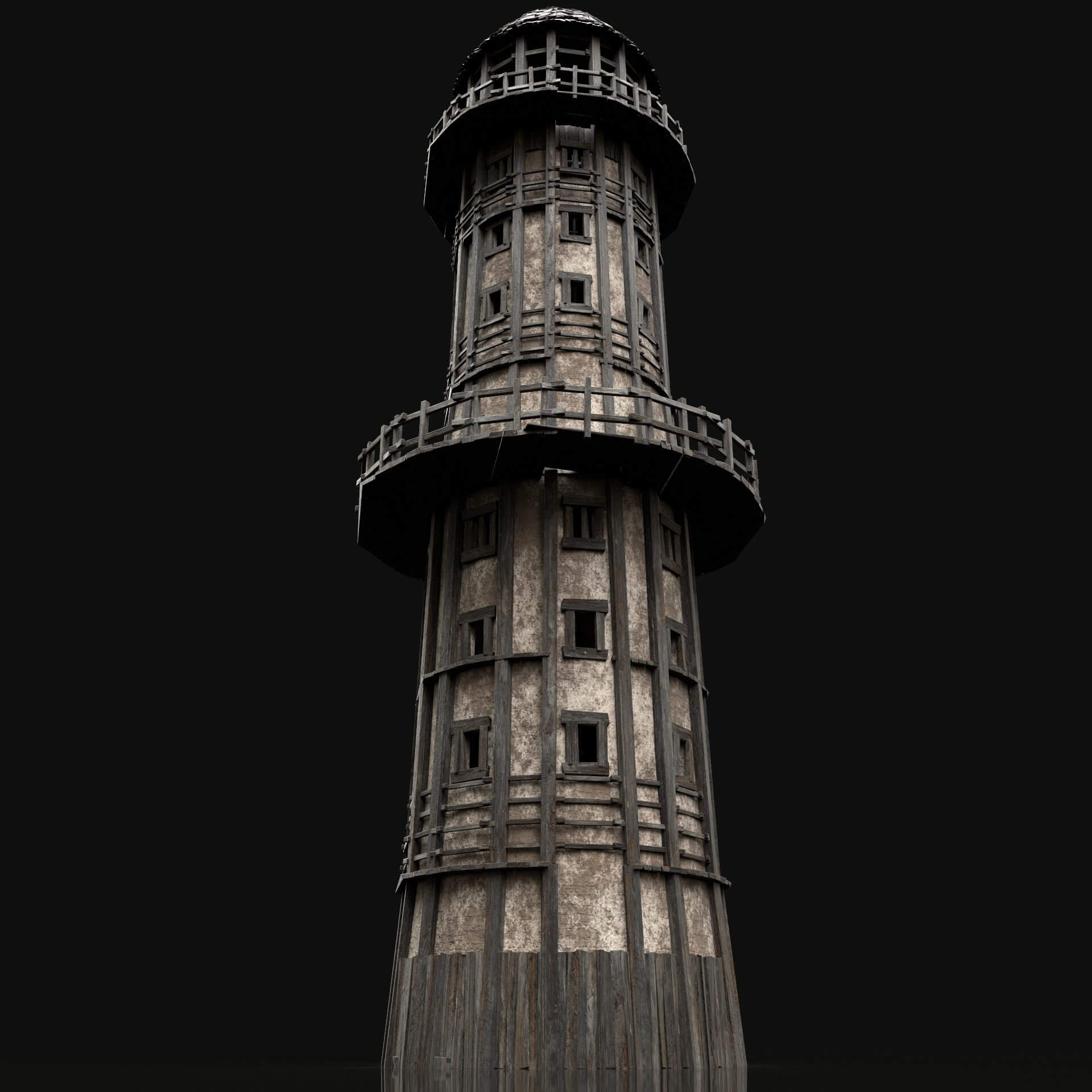 Medieval Lighthouse Tower - 3D Model by Enterables