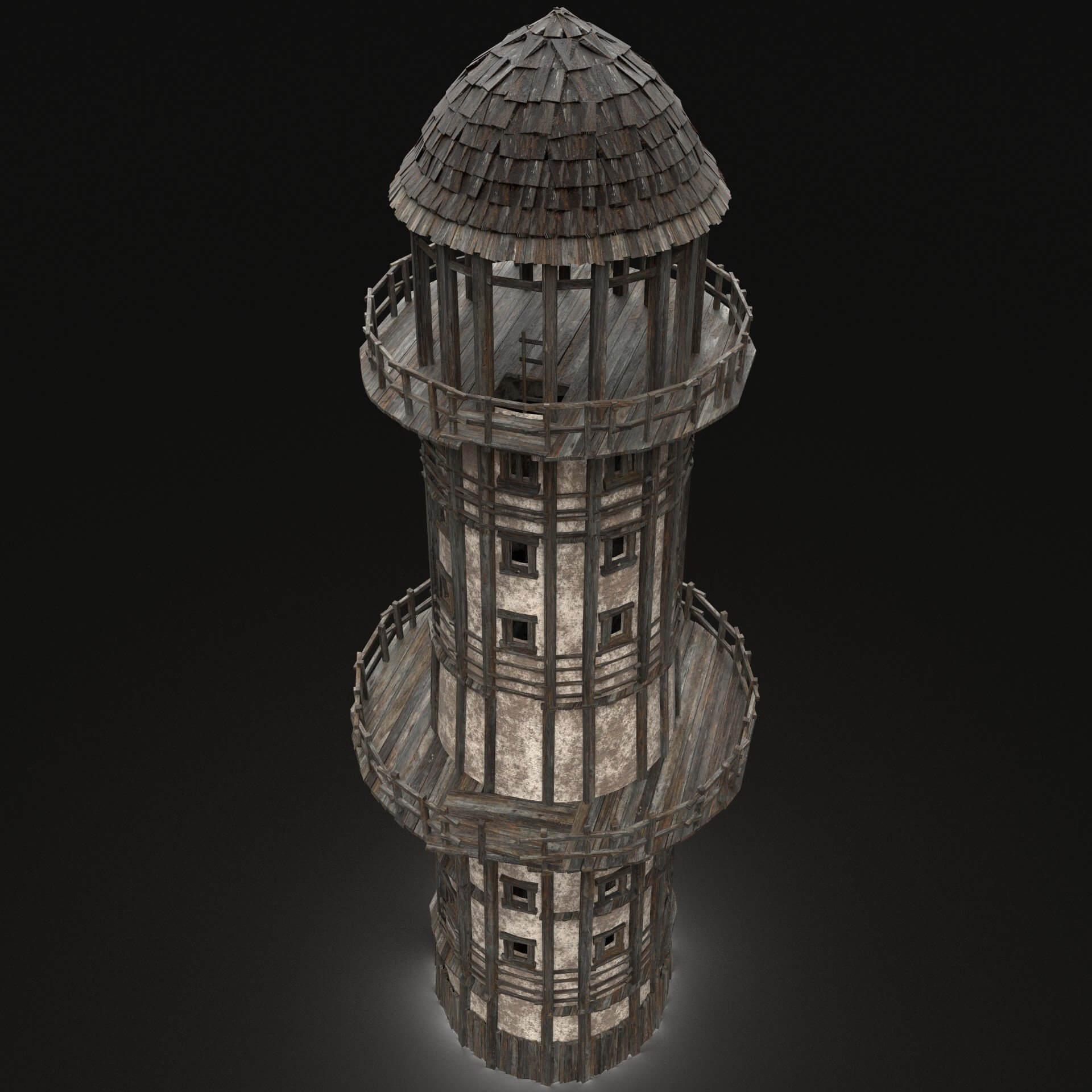 Medieval Lighthouse Tower - 3D Model by Enterables