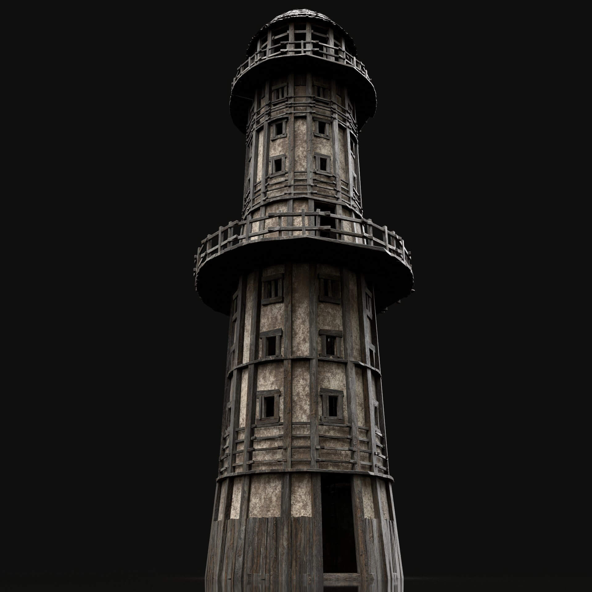 Medieval Lighthouse Tower - 3D Model by Enterables