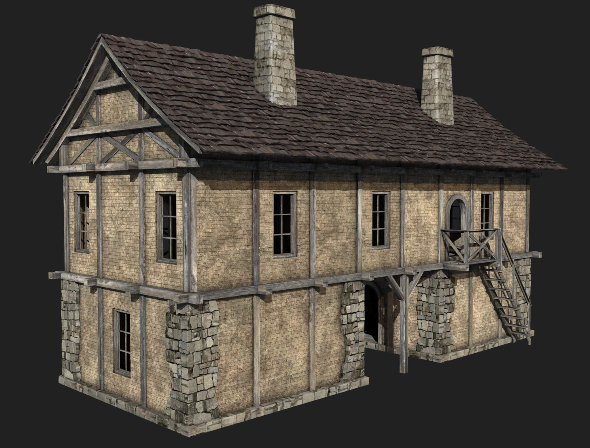 Fantasy Medieval Town Building Collection - 3D Model by Enterables