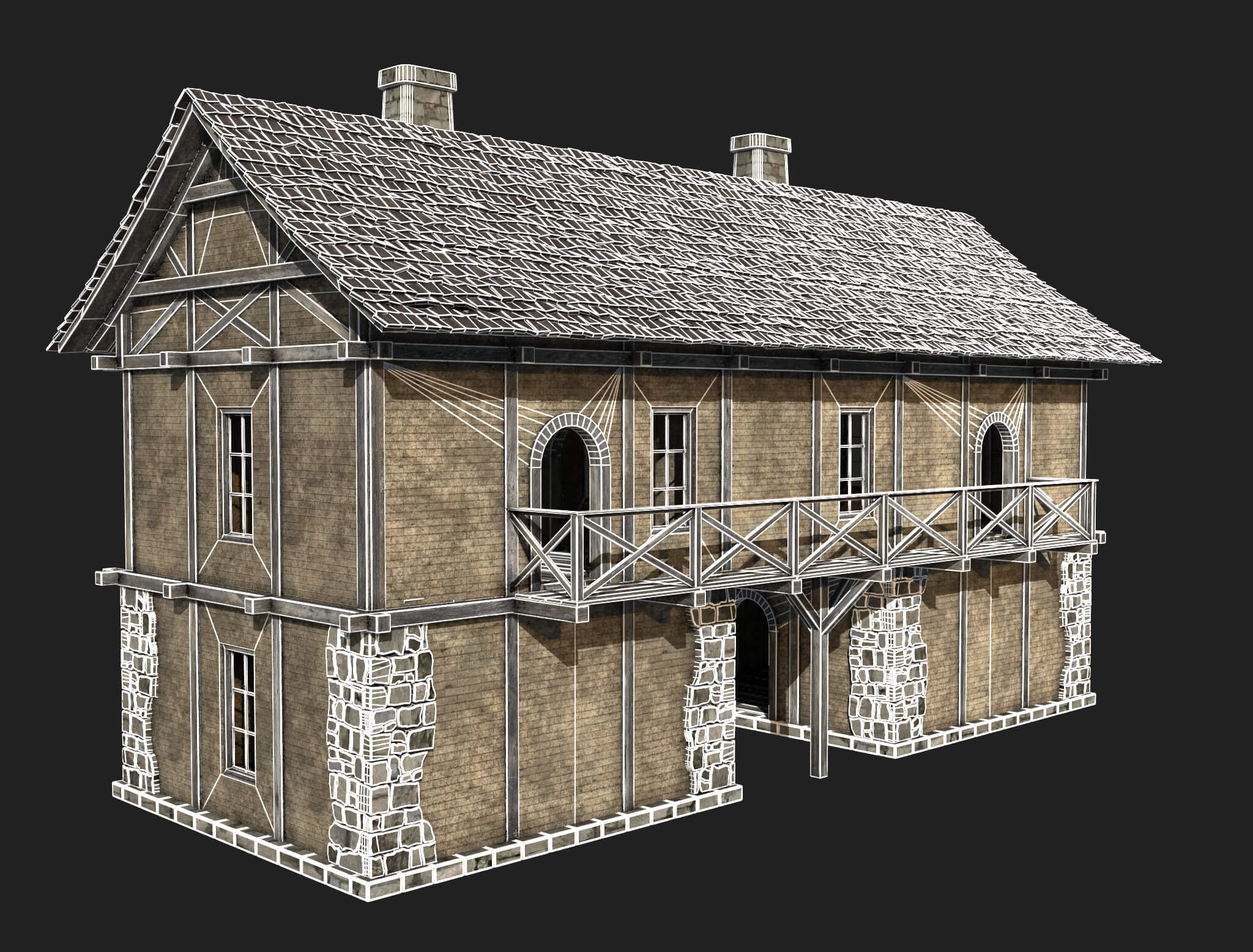 Fantasy Medieval Town Building Collection - 3D Model by Enterables