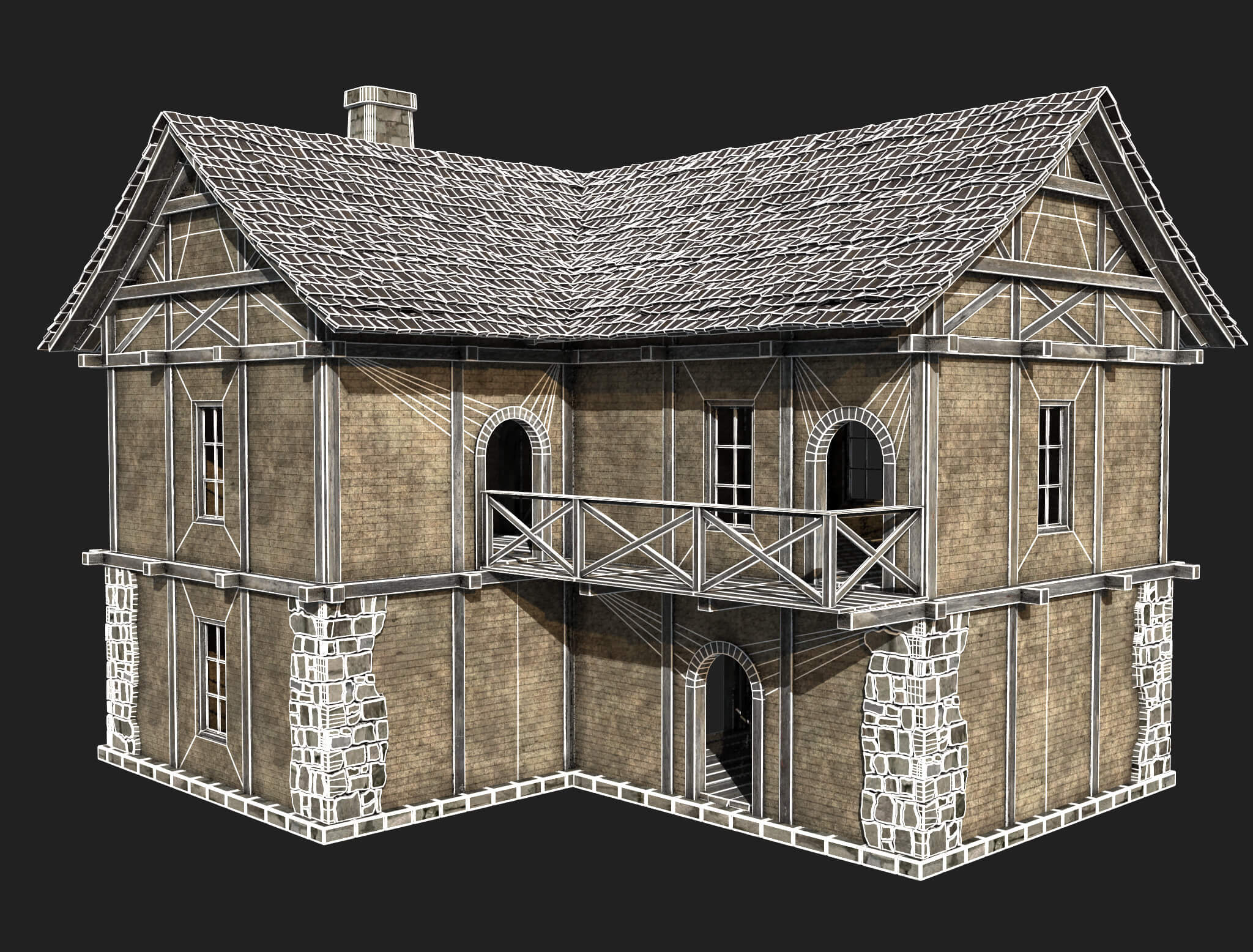 Fantasy Medieval Town Building Collection - 3D Model by Enterables