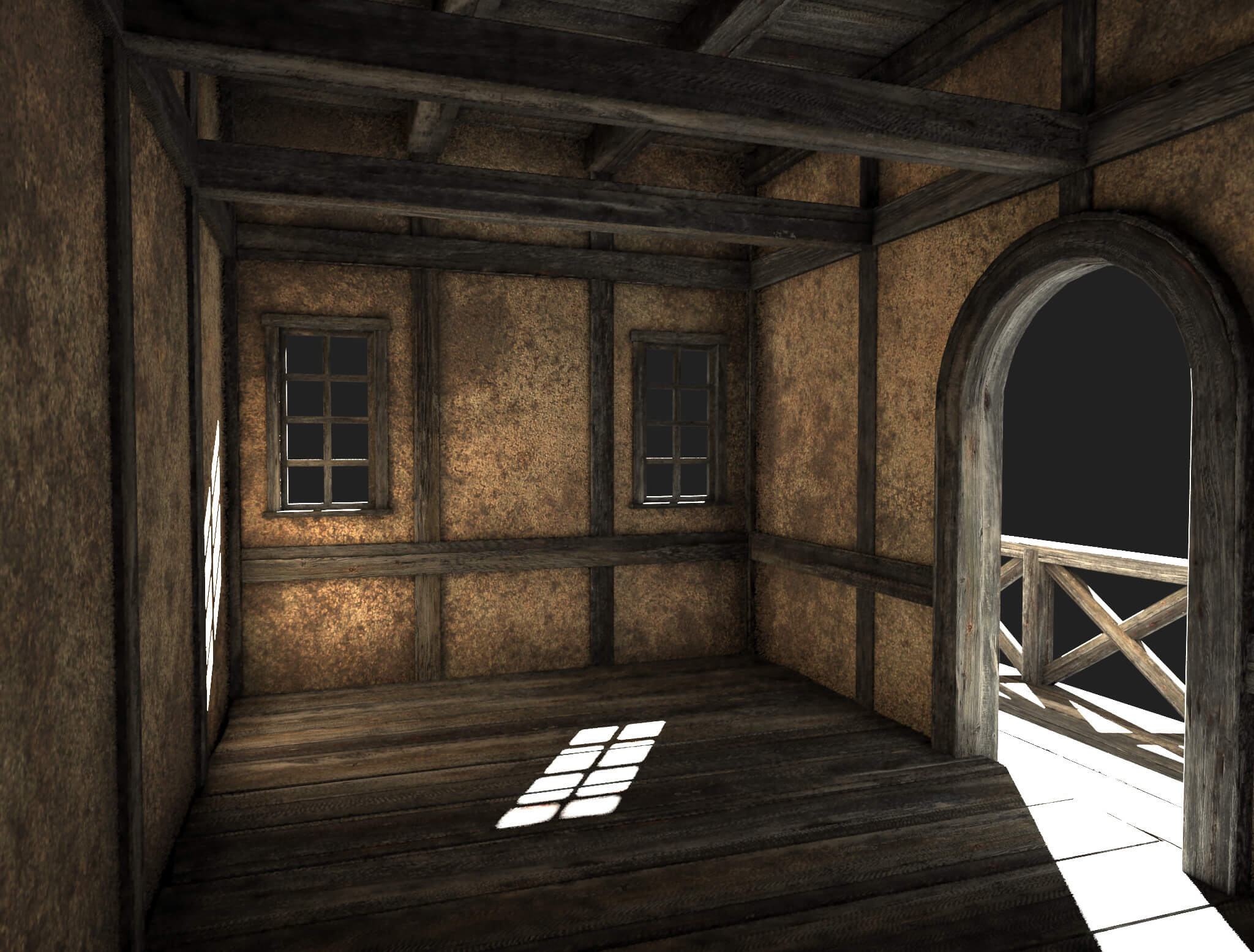 Fantasy Watermill Medieval Town Building Collection - 3D Model by ...