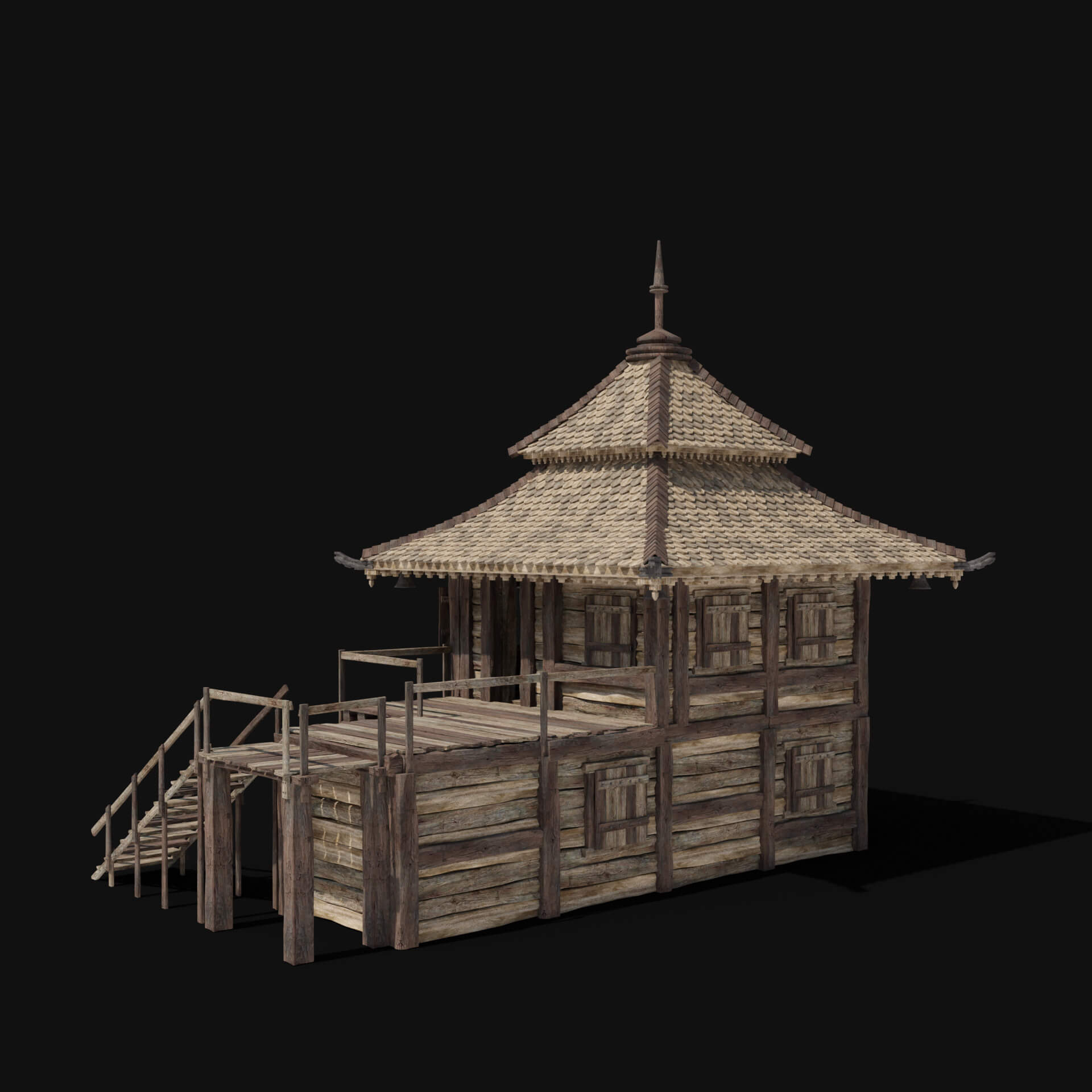 Feudal Japanese House Temple Collection - 3D Model by Enterables