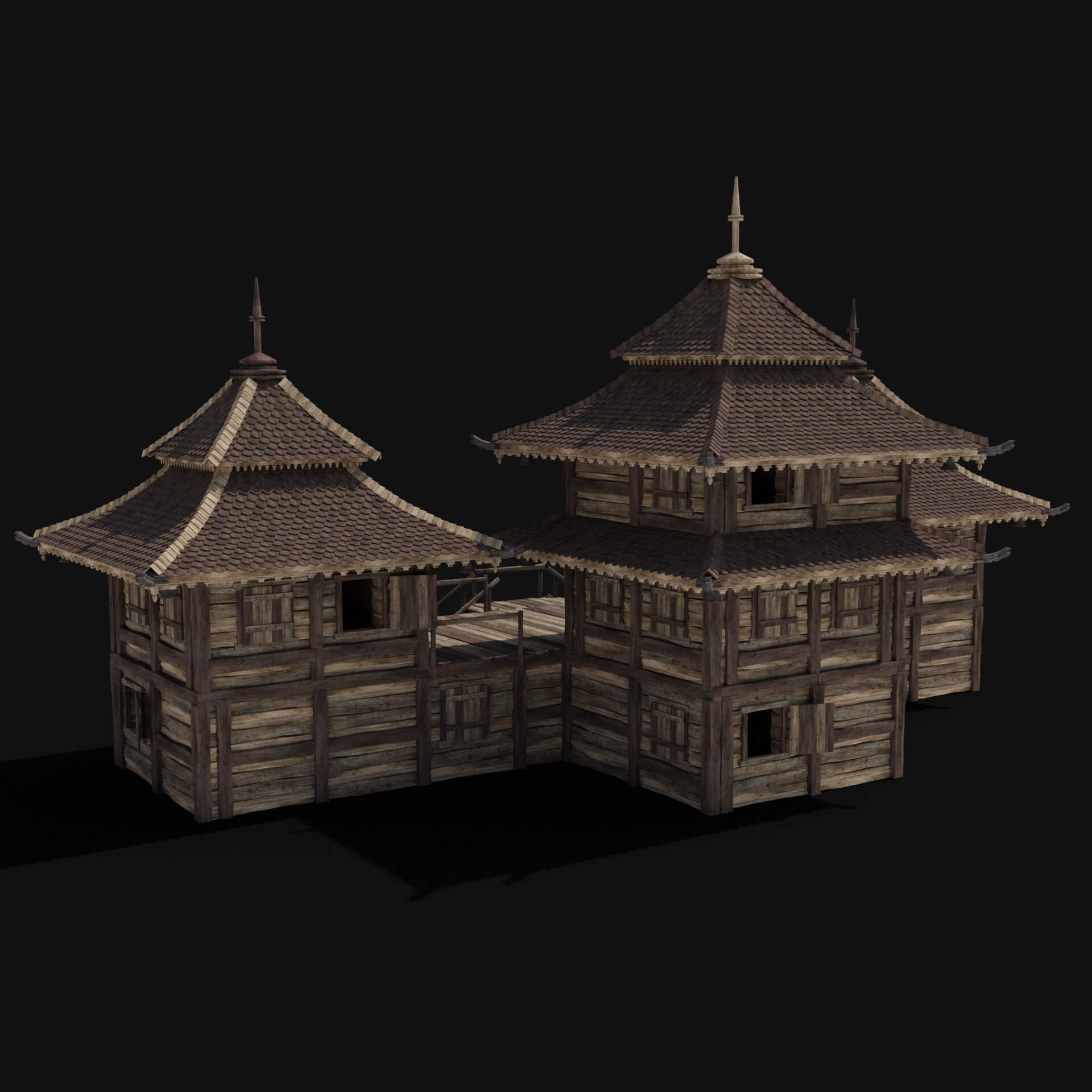 Feudal Japanese House Temple Collection - 3D Model by Enterables