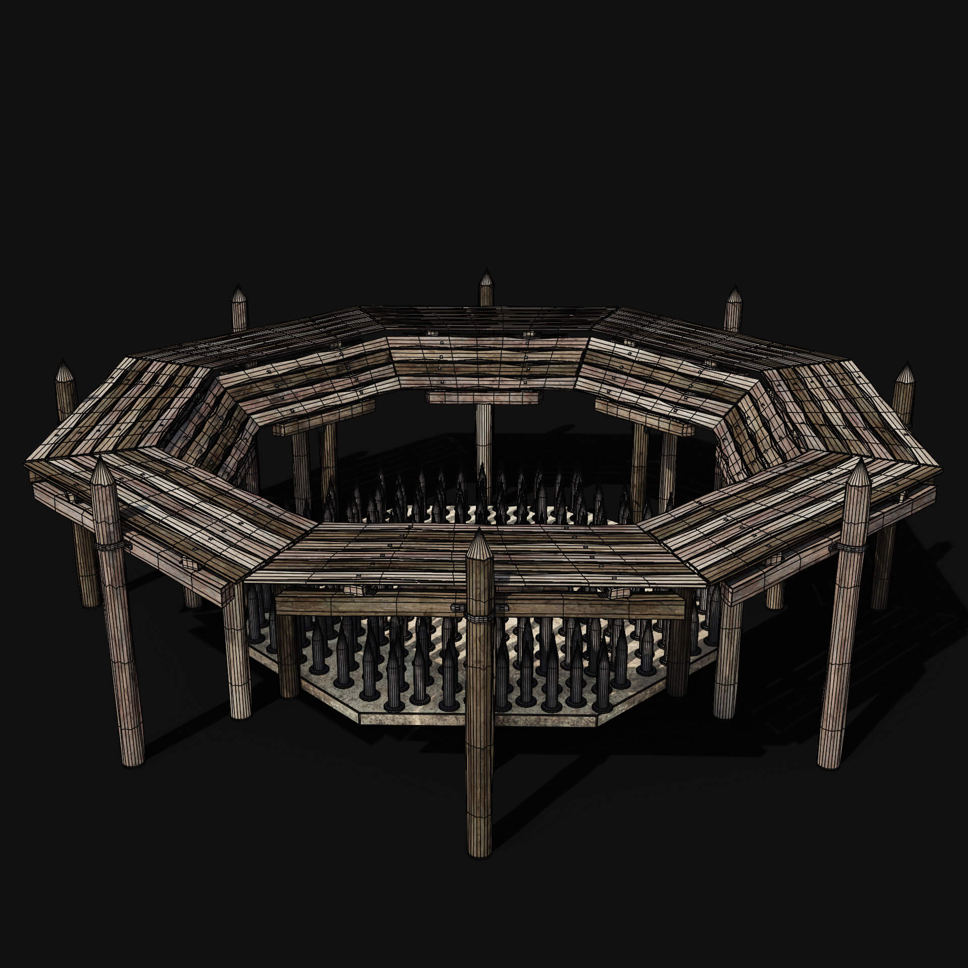 Fighting Arena Construction Builder - 3D Model by Enterables