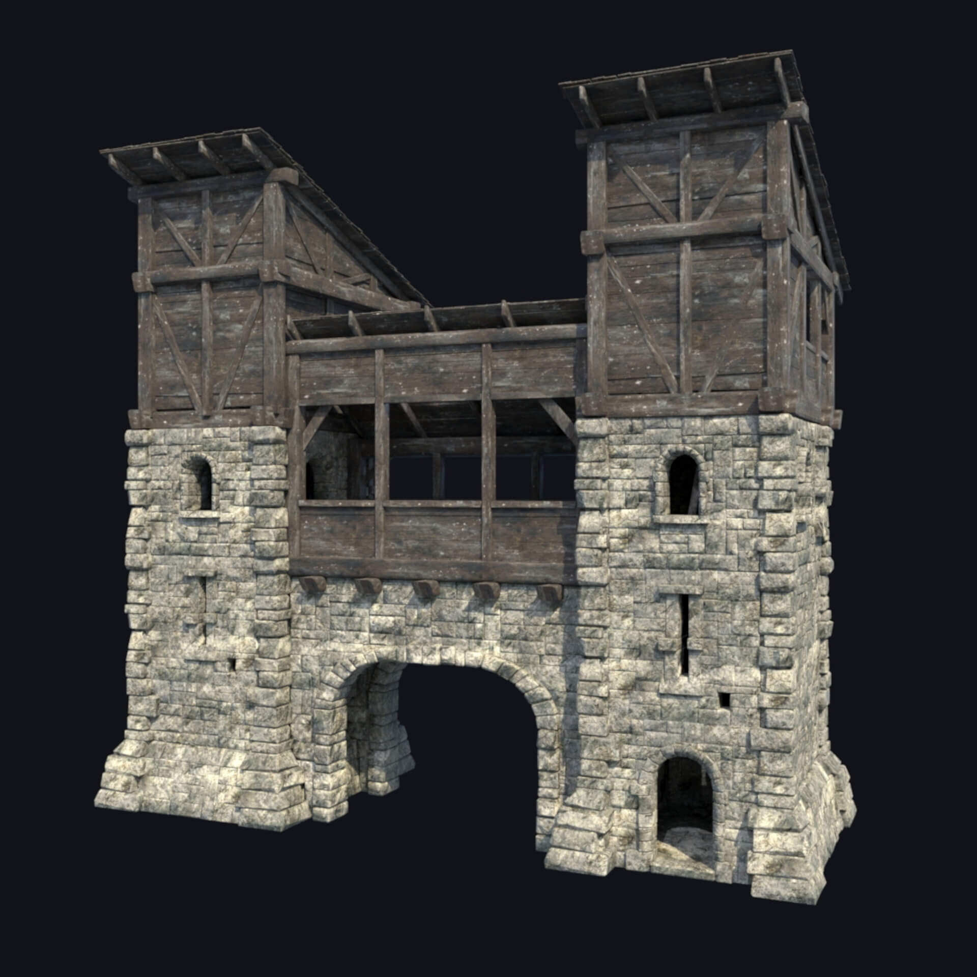 Fort Medieval Castle Tower Collection - 3D Model by Enterables