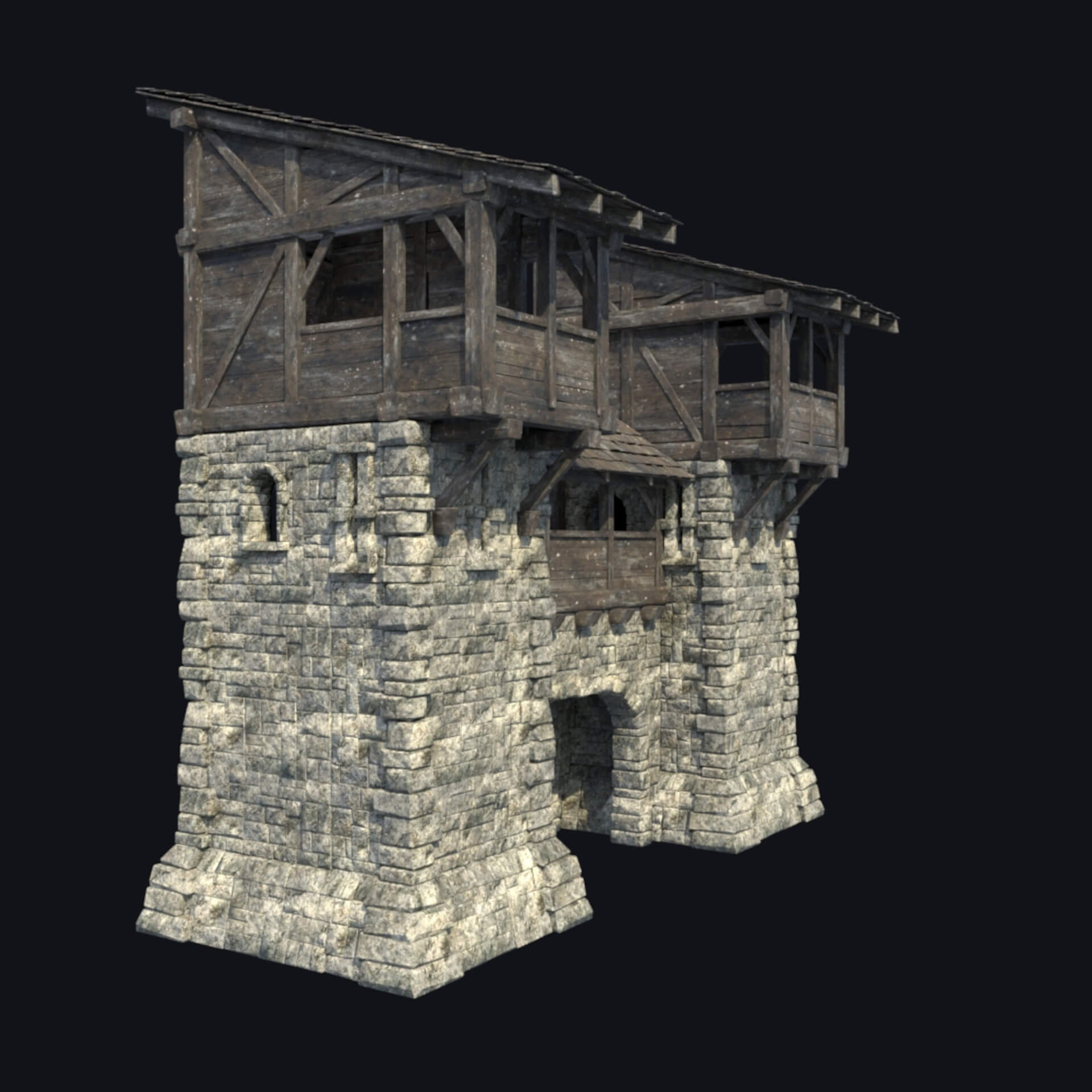 Fort Medieval Castle Tower Collection - 3D Model by Enterables