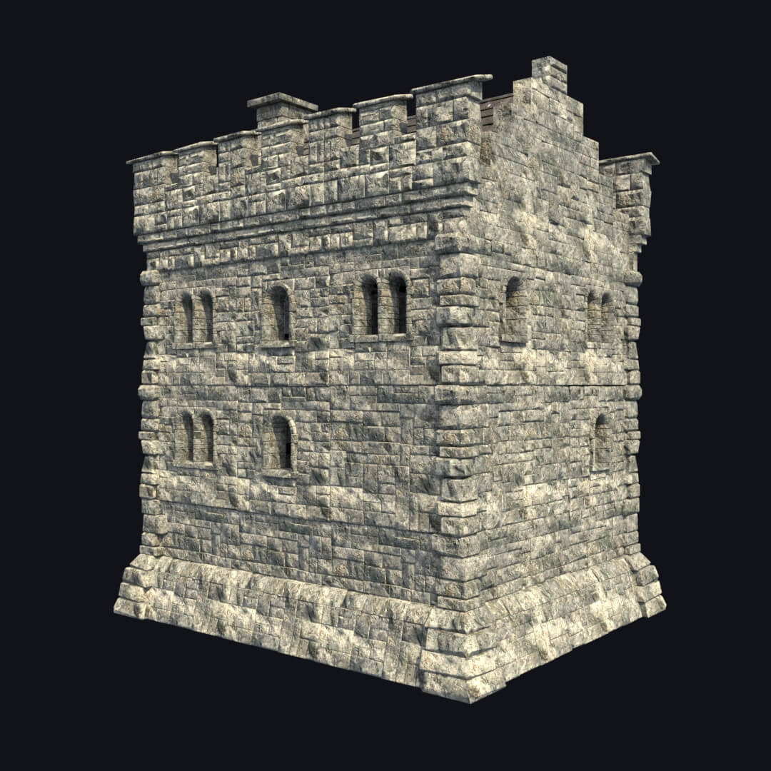 Fort Medieval Castle Tower Collection - 3D Model by Enterables
