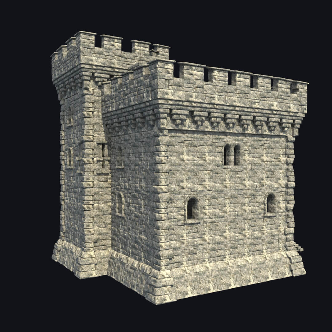 Fort Medieval Castle Tower Collection - 3D Model by Enterables