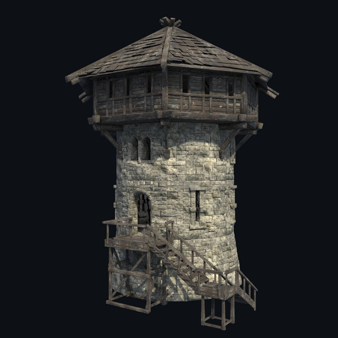 Fort Medieval Castle Tower Collection - 3D Model by Enterables