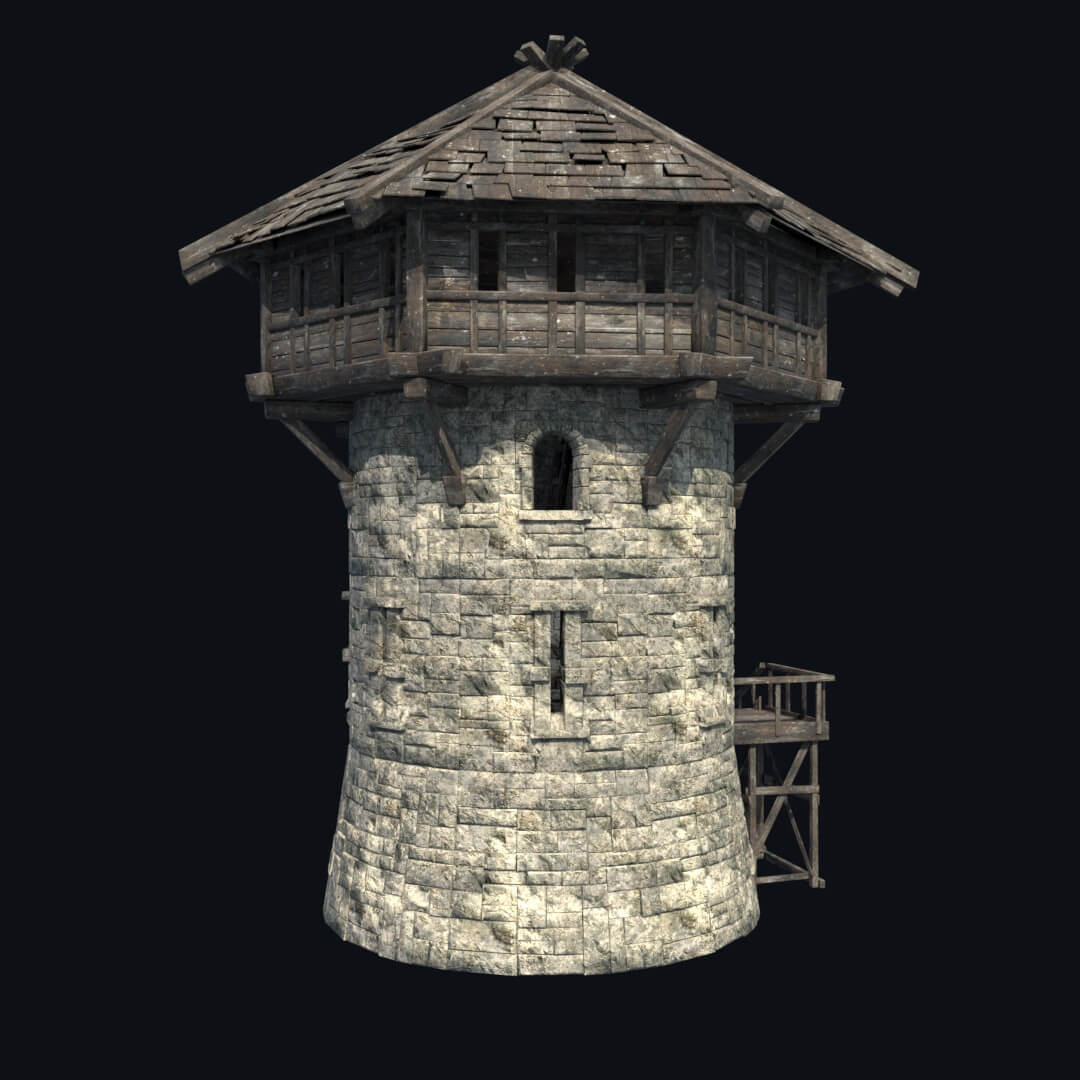 Fort Medieval Castle Tower Collection - 3D Model by Enterables