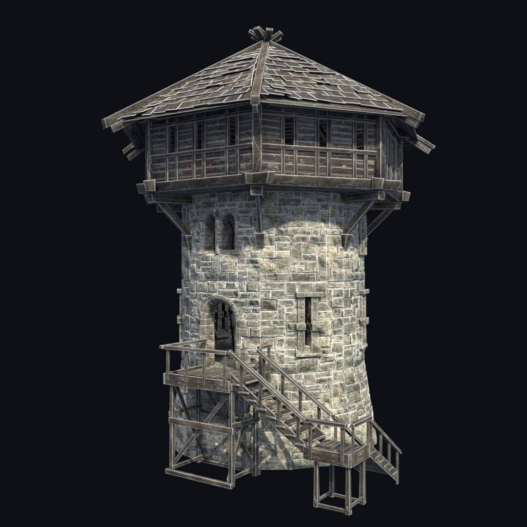 Fort Medieval Castle Tower Collection - 3D Model by Enterables