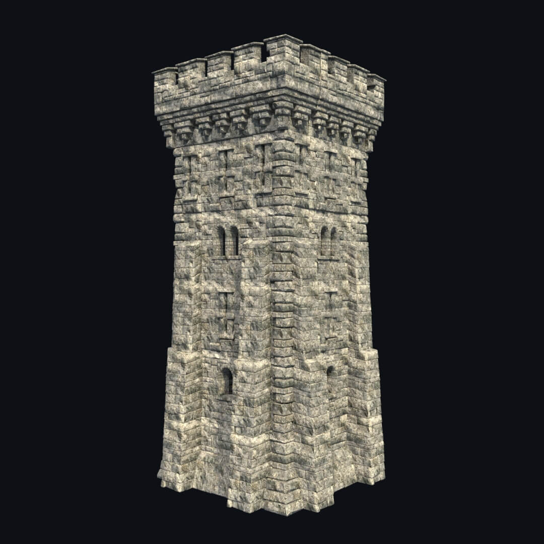 Fort Medieval Castle Tower Collection - 3D Model by Enterables