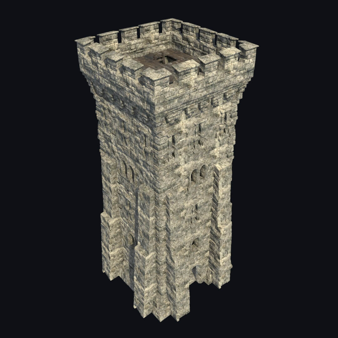 Fort Medieval Castle Tower Collection - 3D Model by Enterables