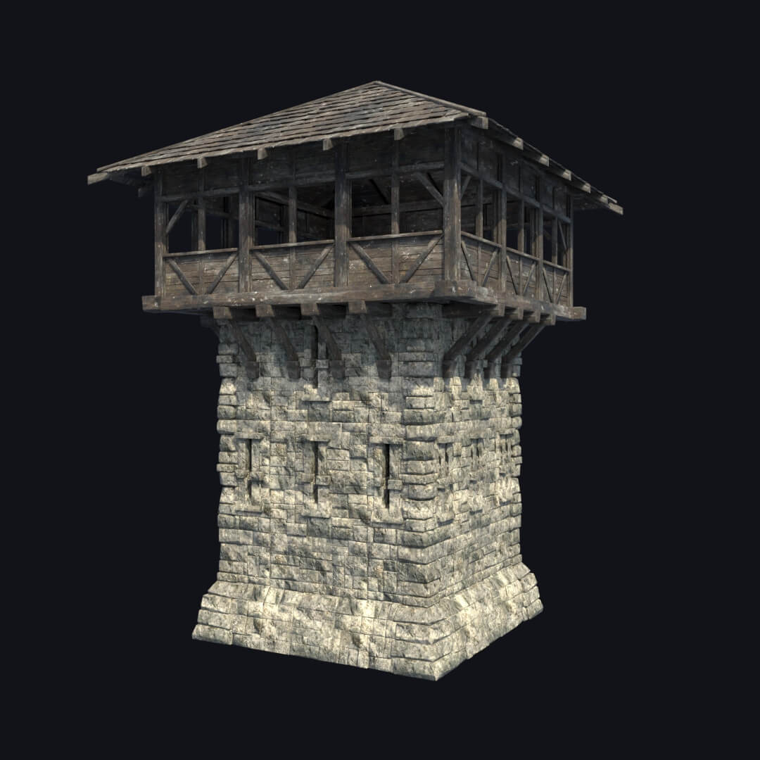 Fort Medieval Castle Tower Collection - 3D Model by Enterables