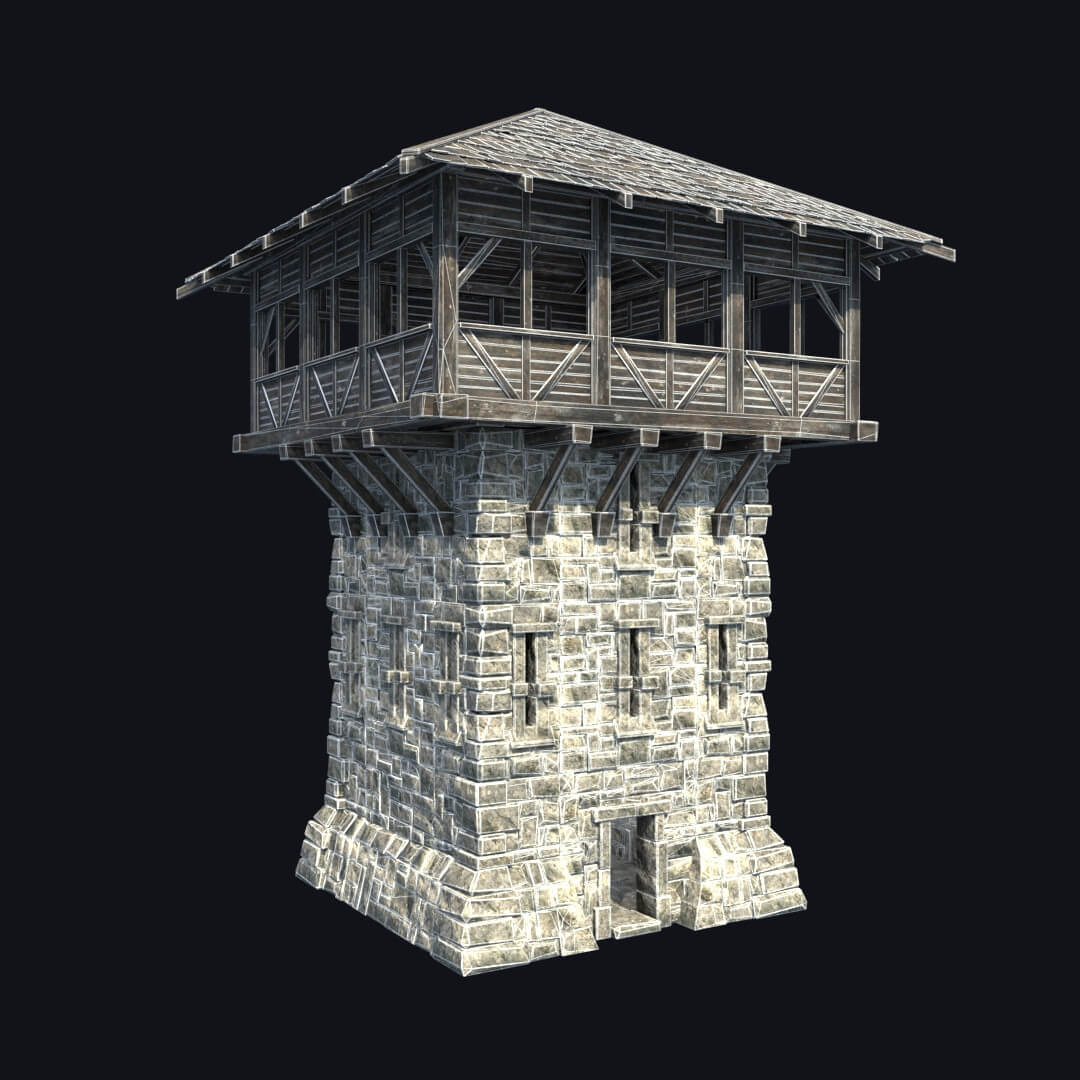 Fort Medieval Castle Tower Collection - 3D Model by Enterables