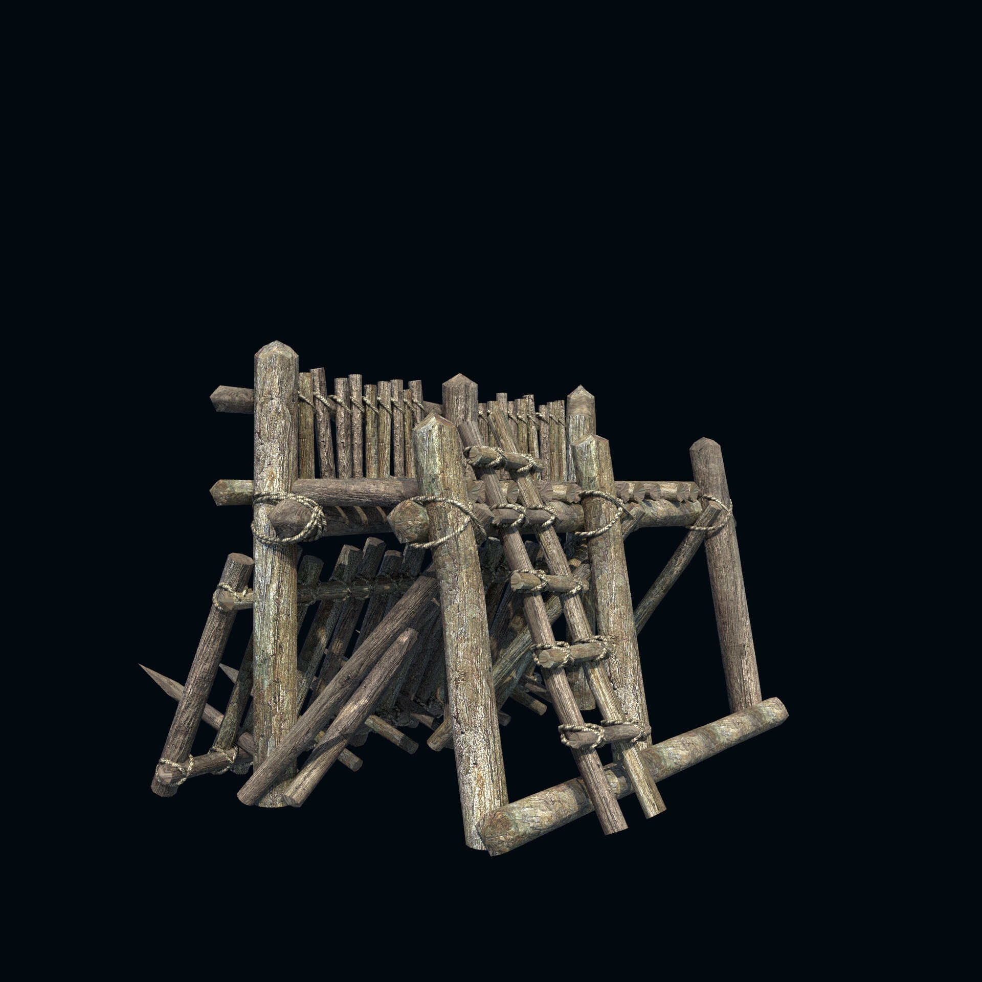 Fort Medieval Palisade Barrier Collection - 3D Model by Enterables