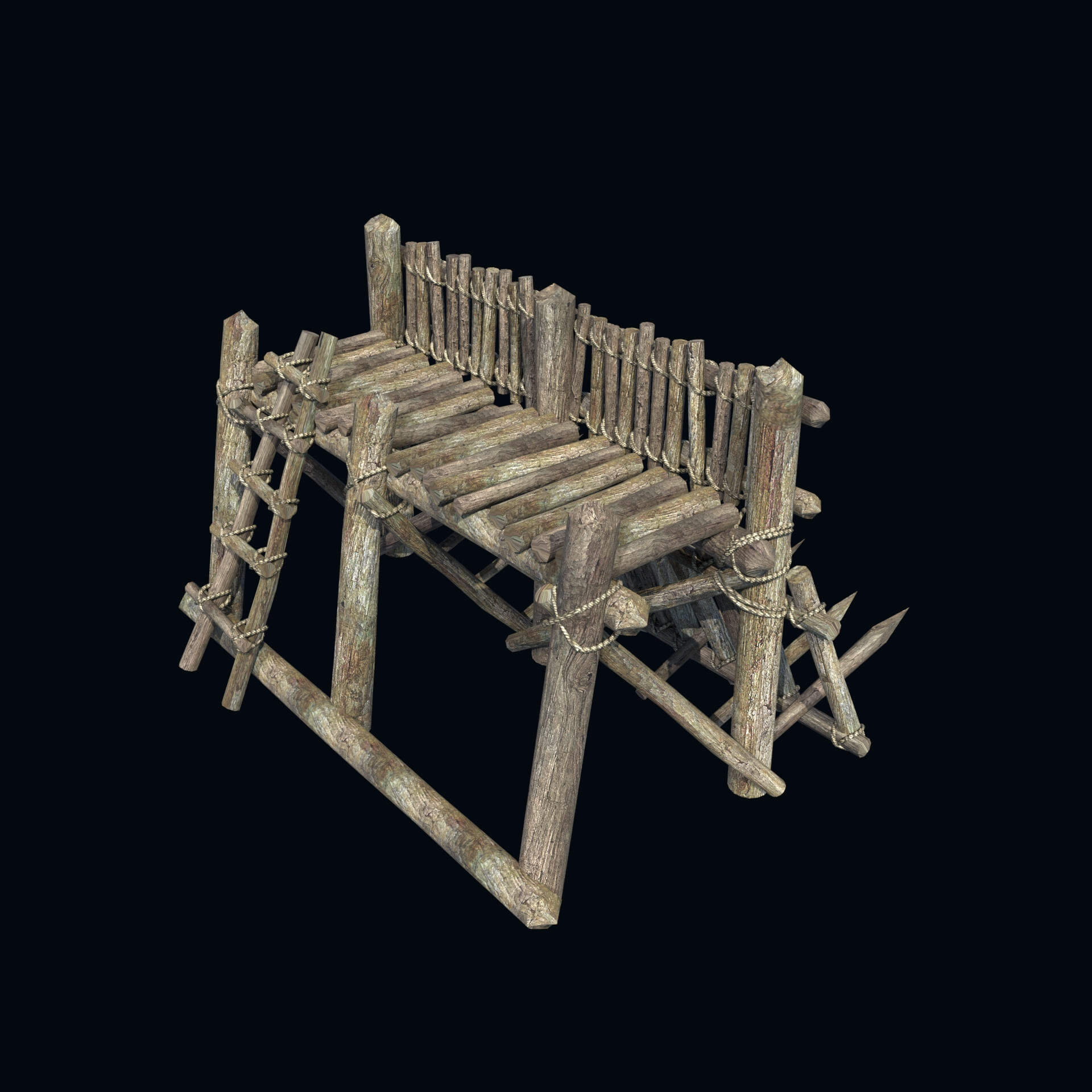 Fort Medieval Palisade Barrier Collection - 3D Model by Enterables