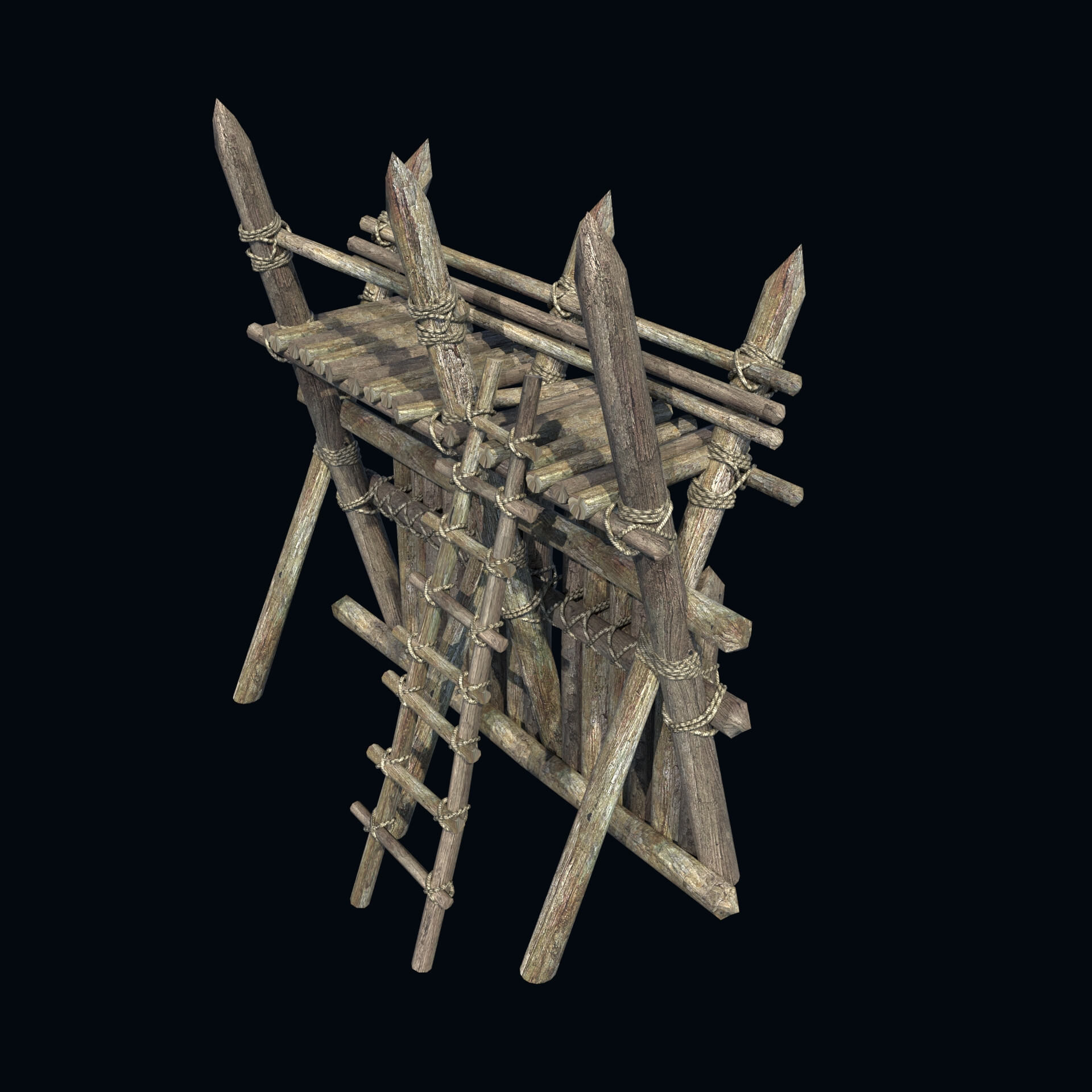 Fort Medieval Palisade Barrier Collection - 3D Model by Enterables