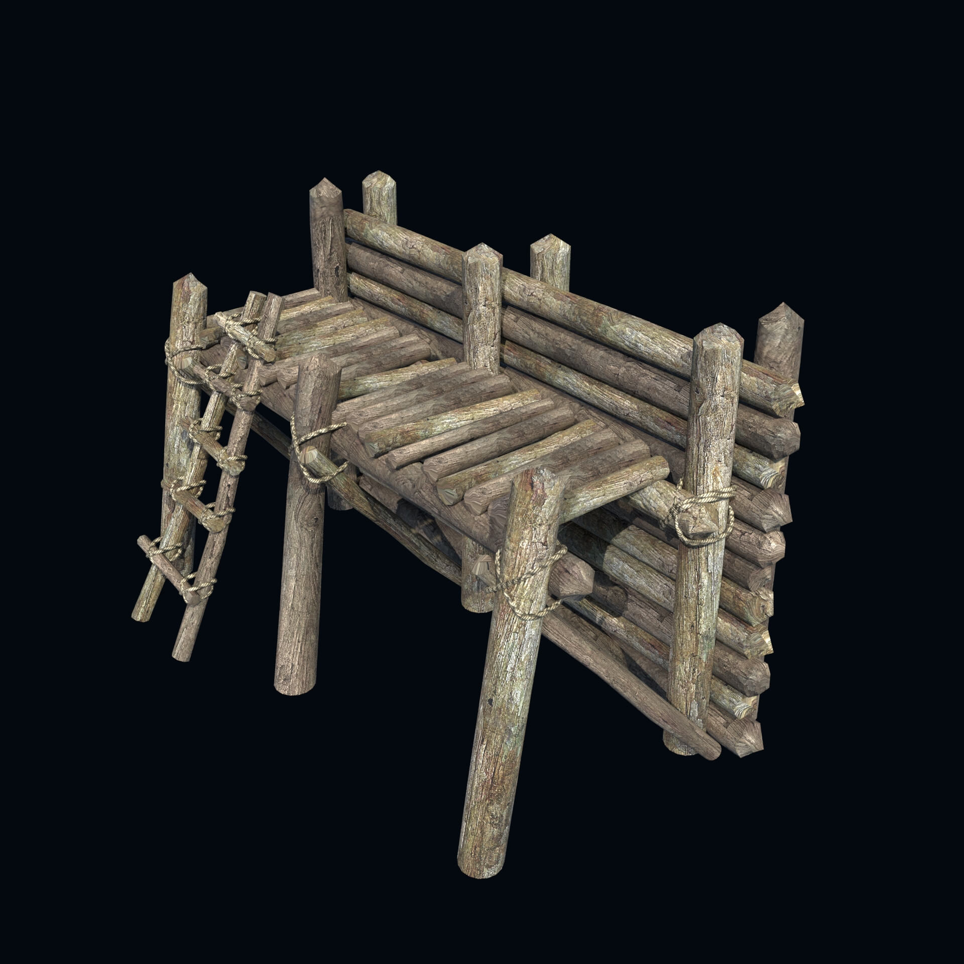 Fort Medieval Palisade Barrier Collection - 3D Model by Enterables