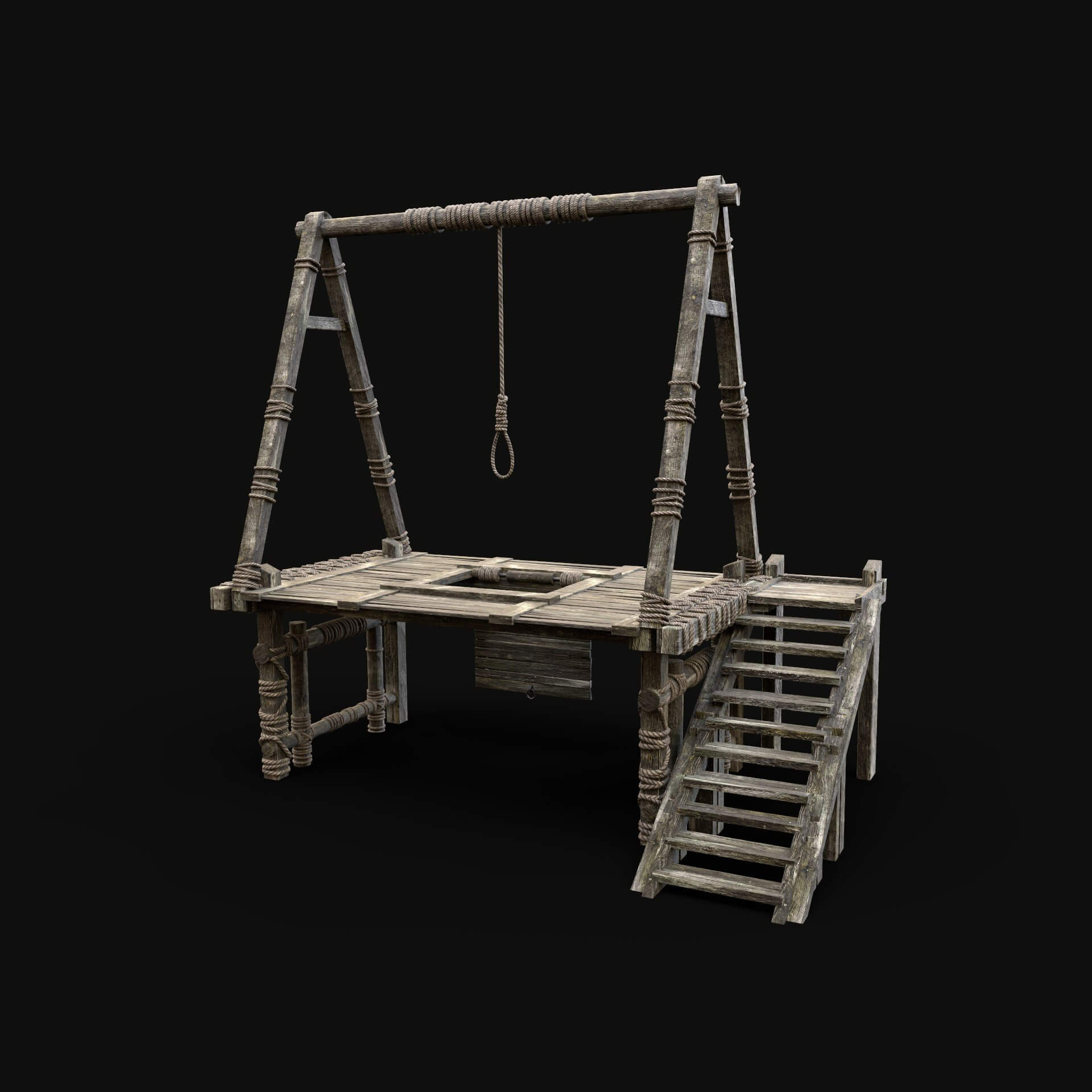 Medieval Gallows - 3D Model by Enterables