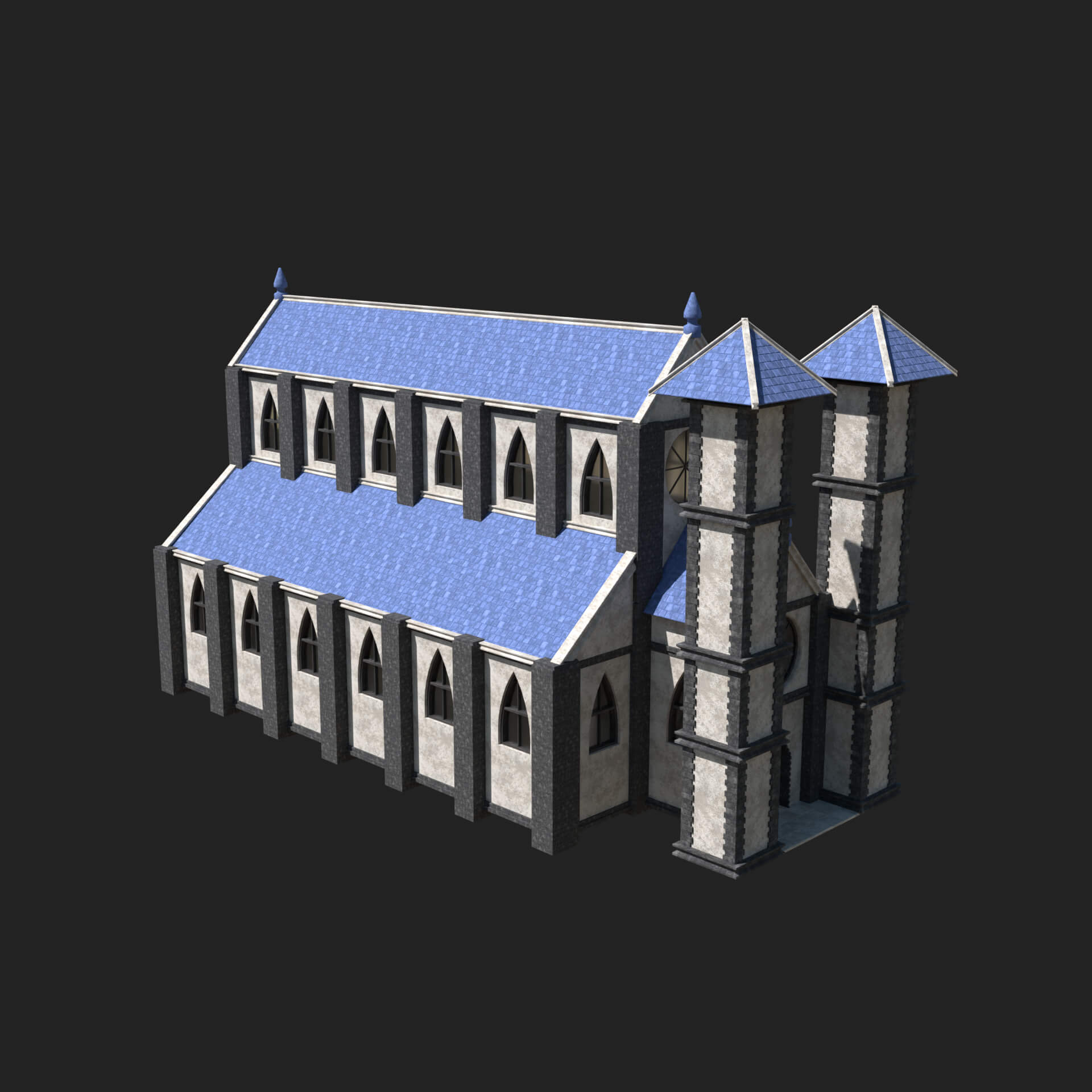 Gothic Medieval Cathedral Collection - 3D Model by Enterables