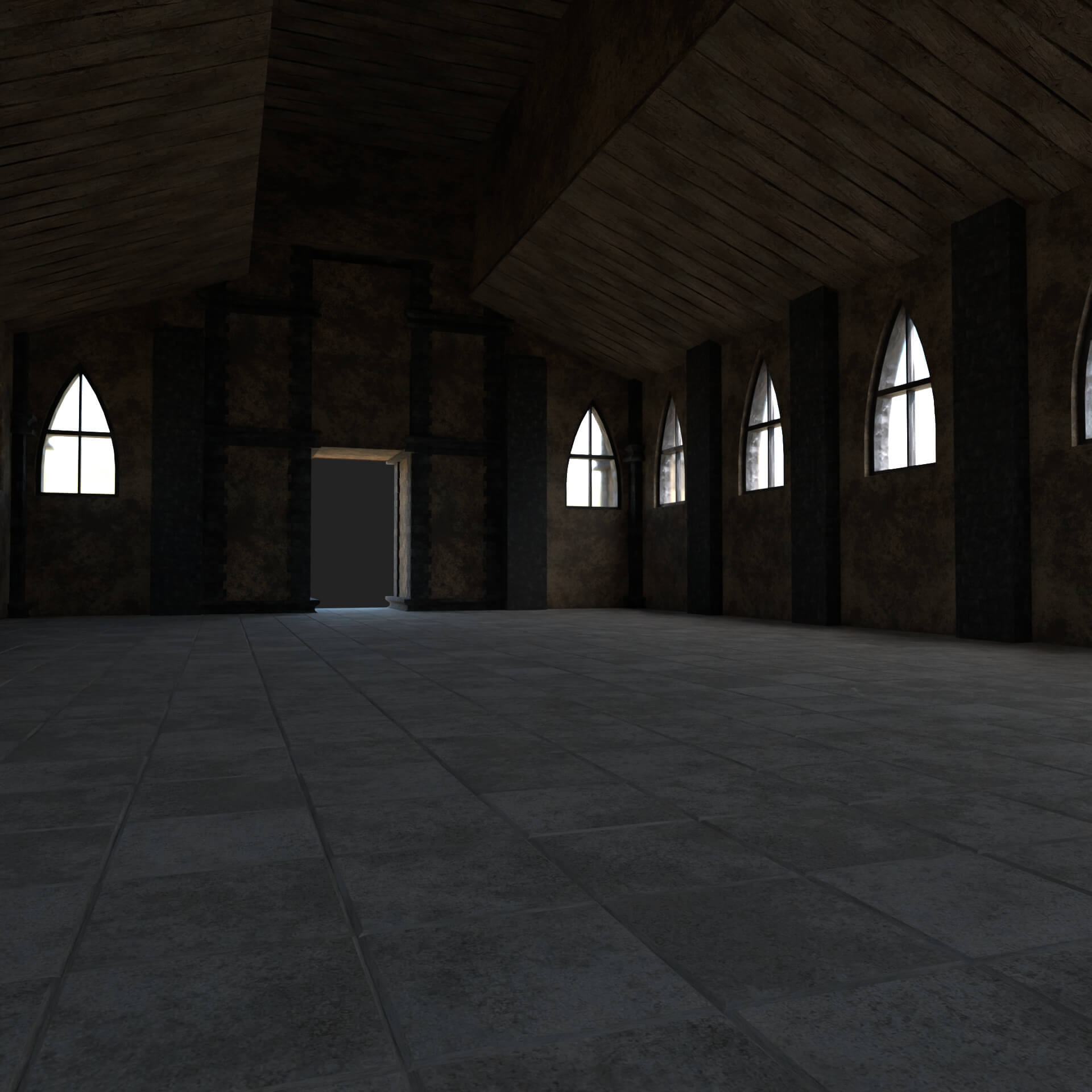Gothic Medieval Cathedral Collection - 3D Model by Enterables