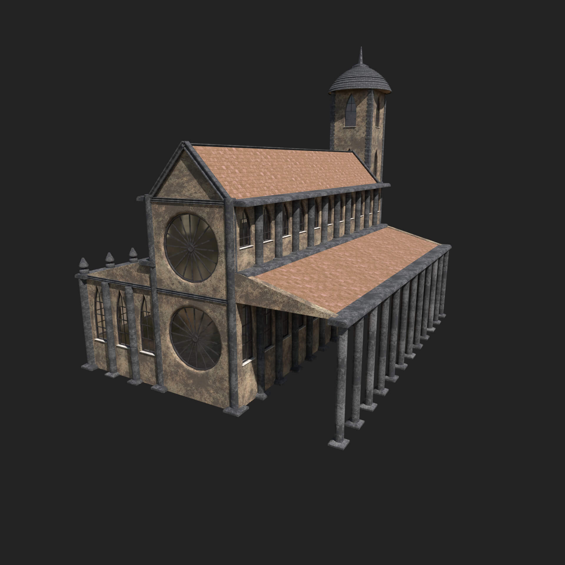 Gothic Medieval Cathedral Collection - 3D Model by Enterables