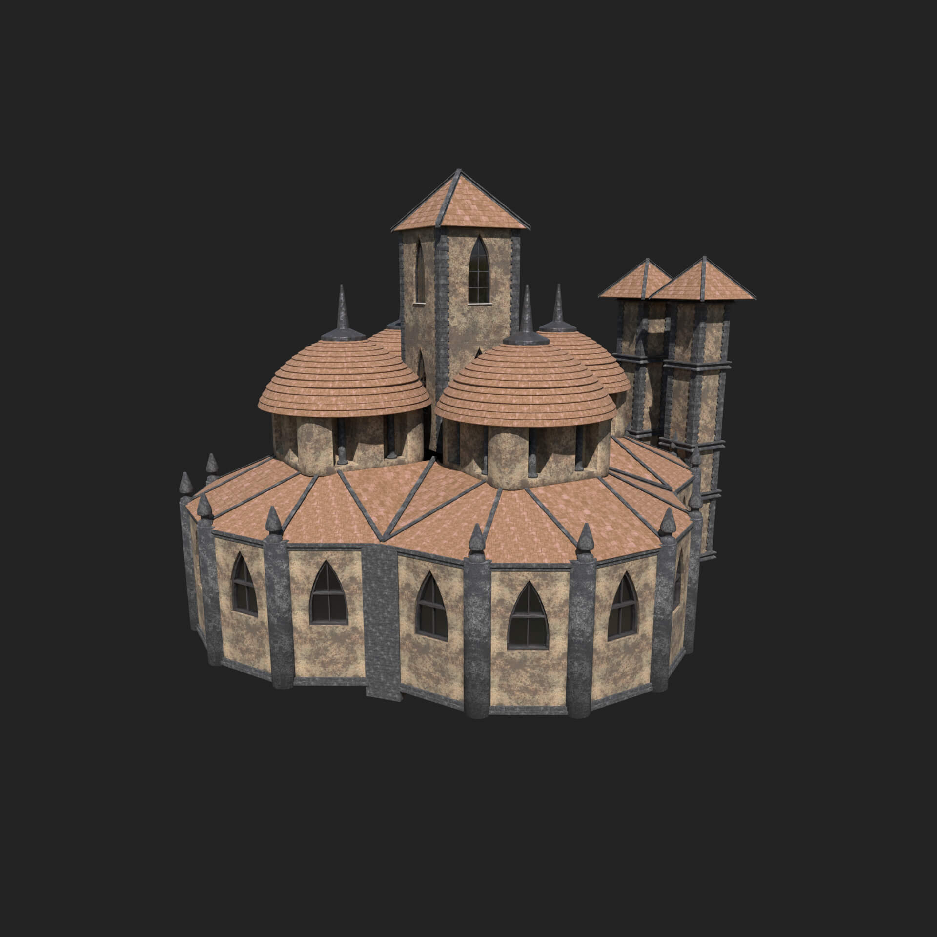 Gothic Medieval Cathedral Collection - 3D Model by Enterables