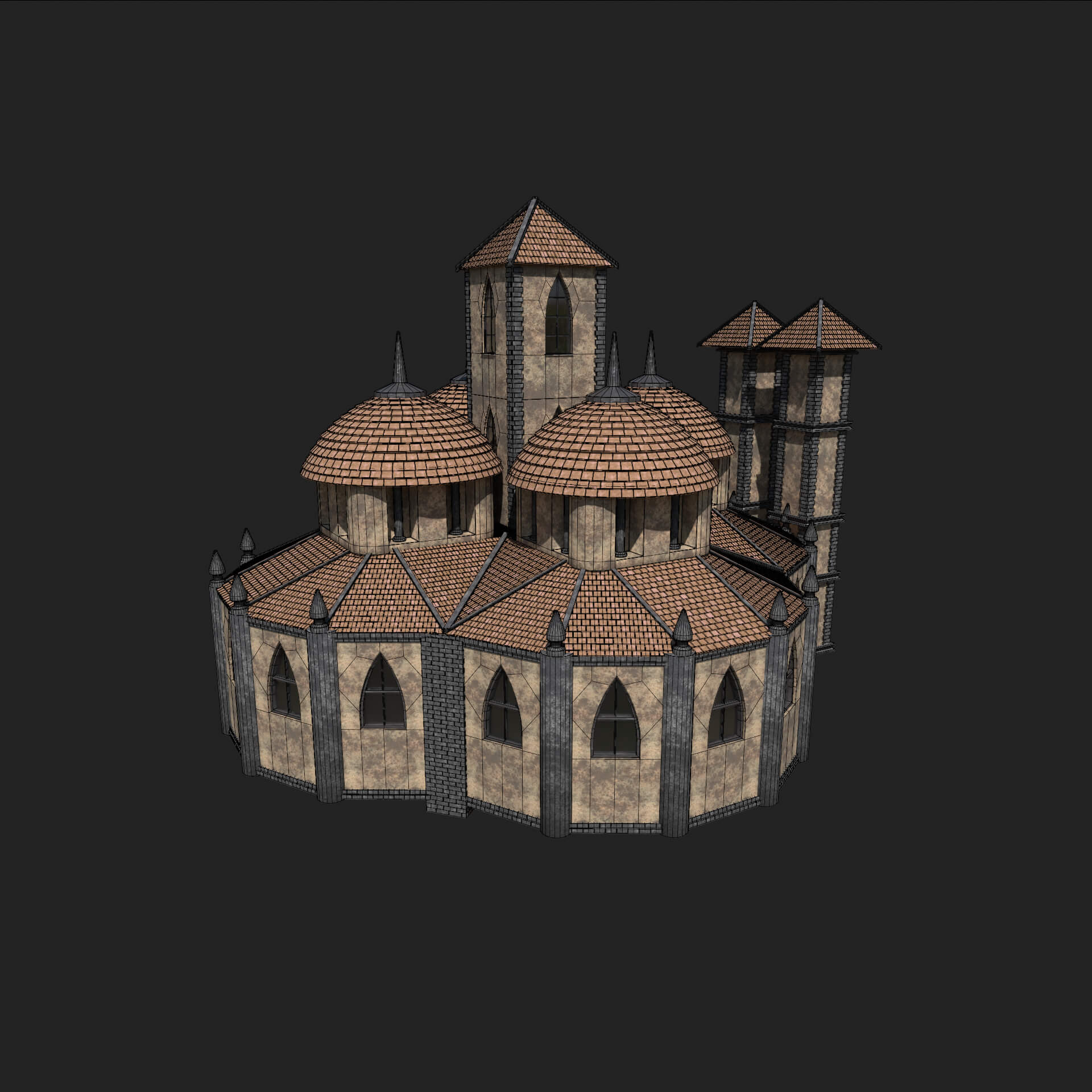 Gothic Medieval Cathedral Collection - 3D Model by Enterables