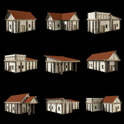 Greek Ancient Roman House Collection - 3D Model by Enterables