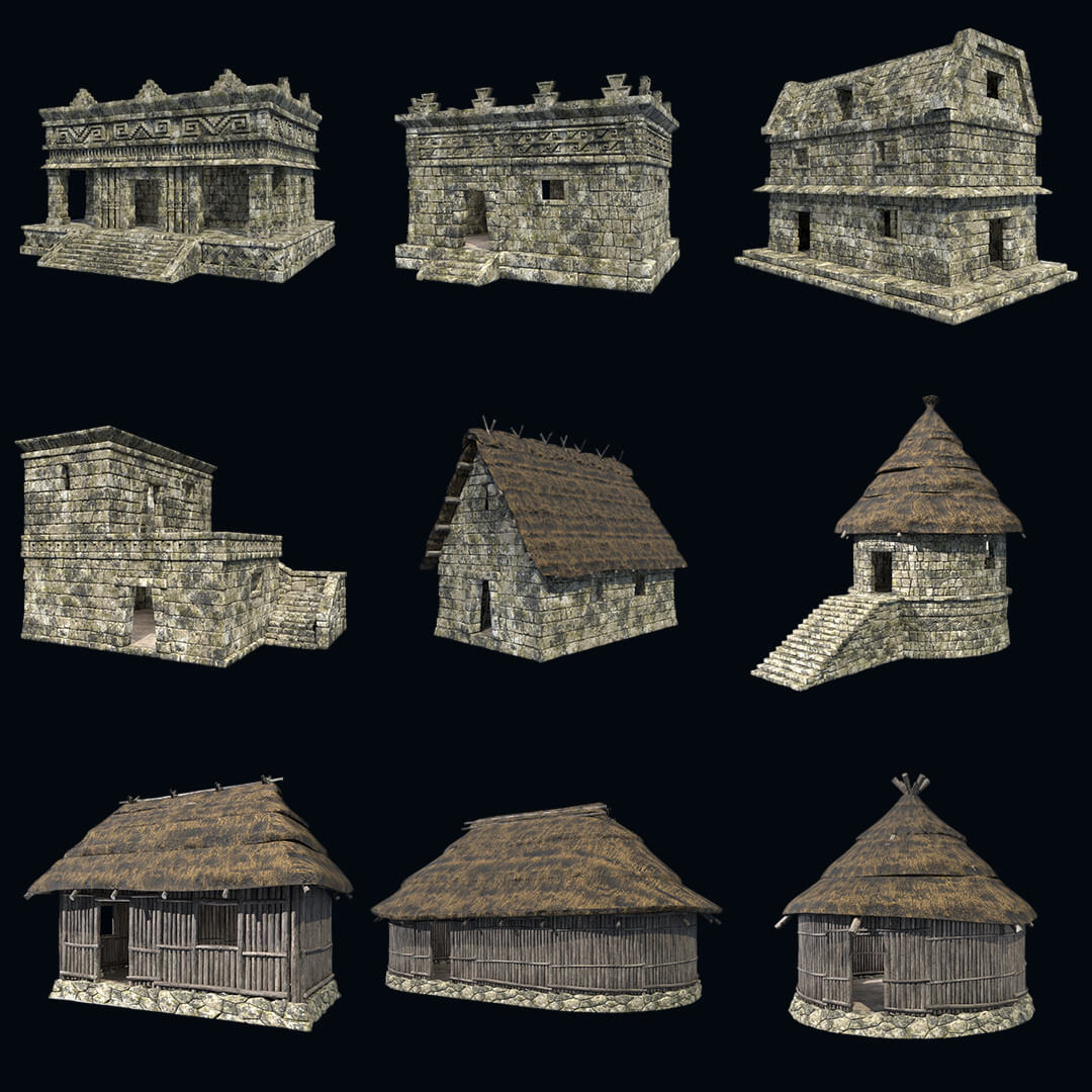 House Ancient Aztec Maya Inca Collection - 3D Model by Enterables
