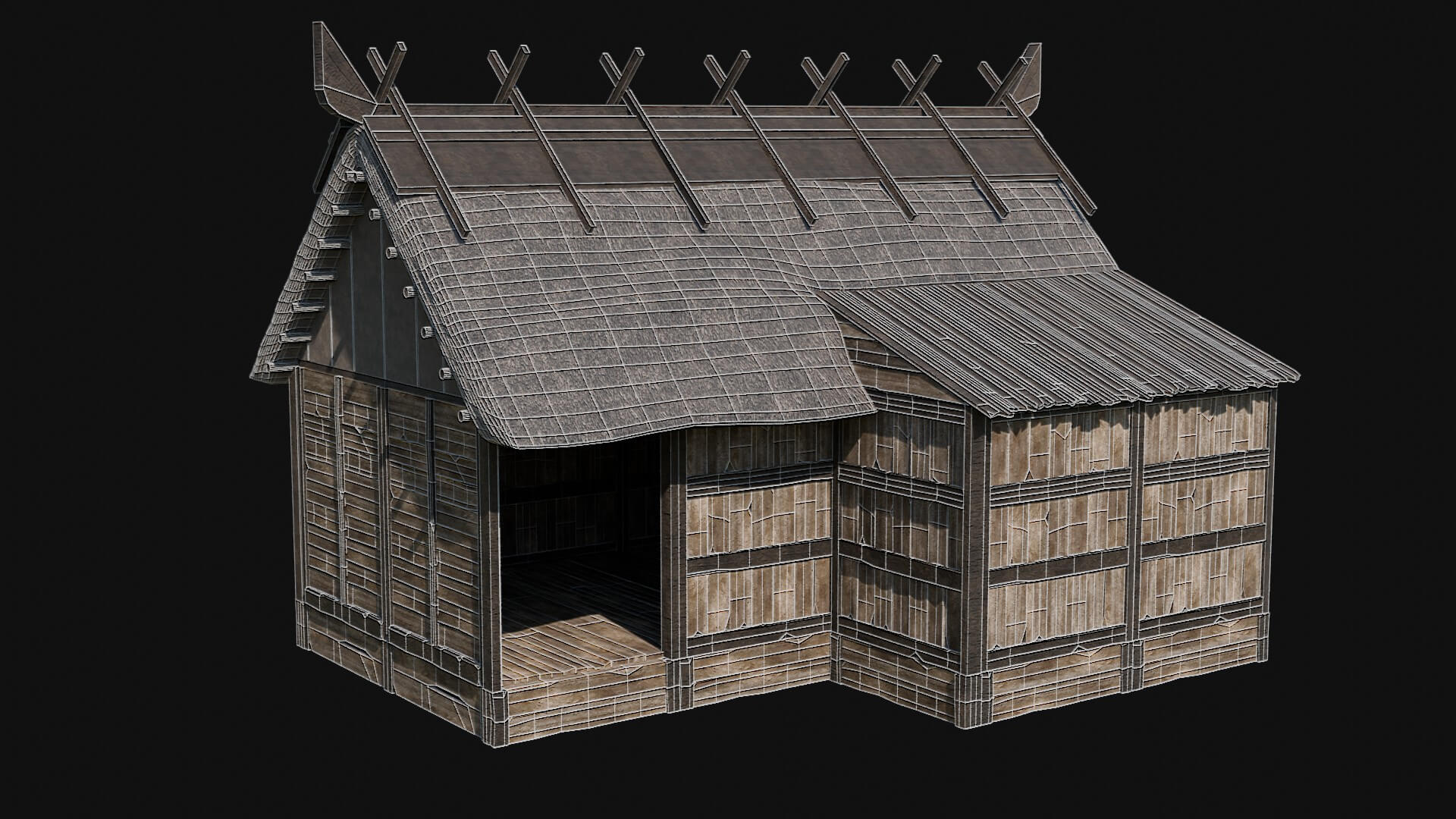Japanese Asian Feudal House Collection - 3D Model by Enterables