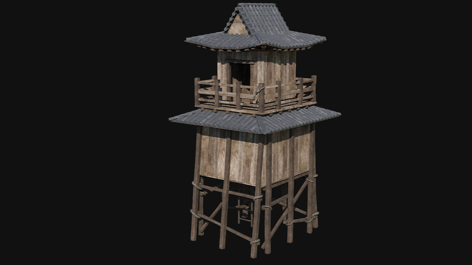 Japanese Feudal Watchtower Collection - 3D Model by Enterables
