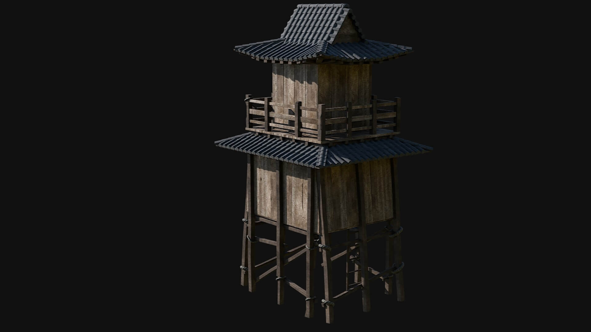 Japanese Feudal Watchtower Collection - 3D Model by Enterables