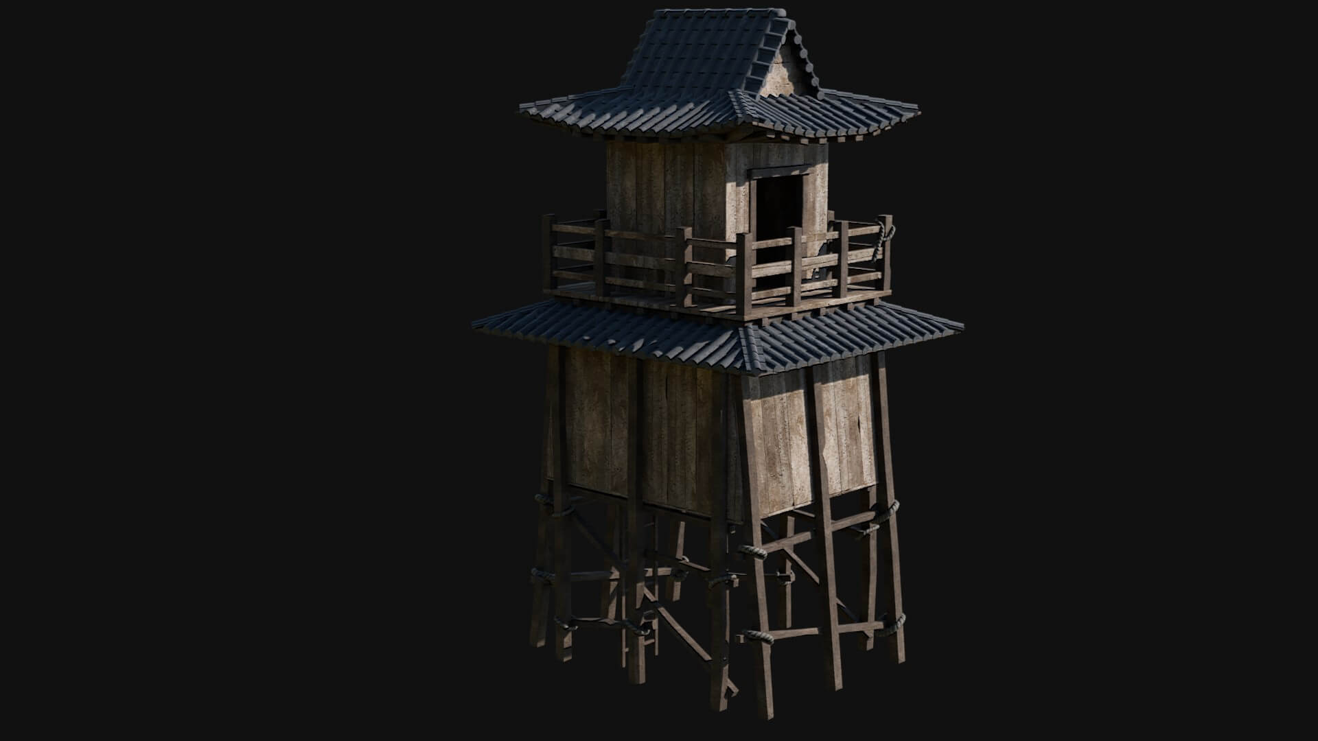 Japanese Feudal Watchtower Collection - 3D Model by Enterables