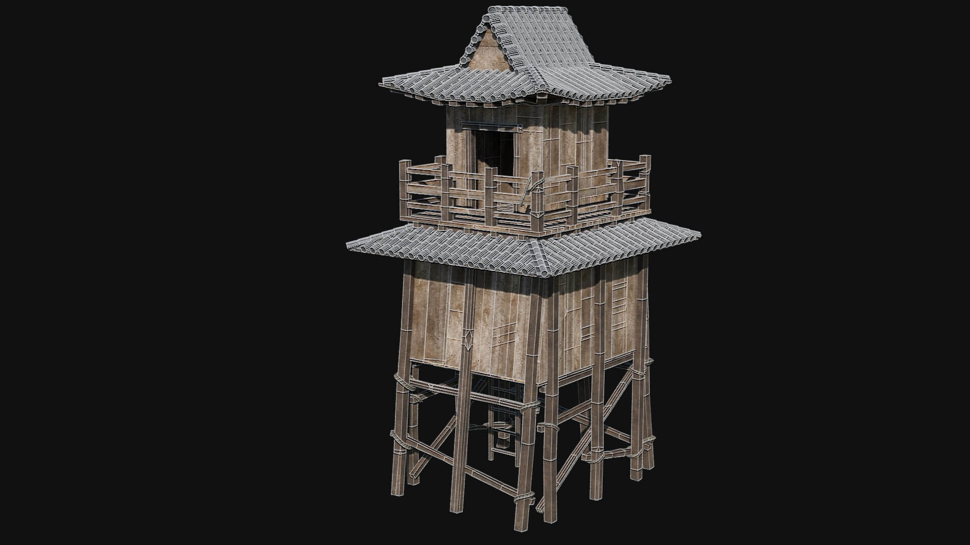 Japanese Feudal Watchtower Collection - 3D Model by Enterables