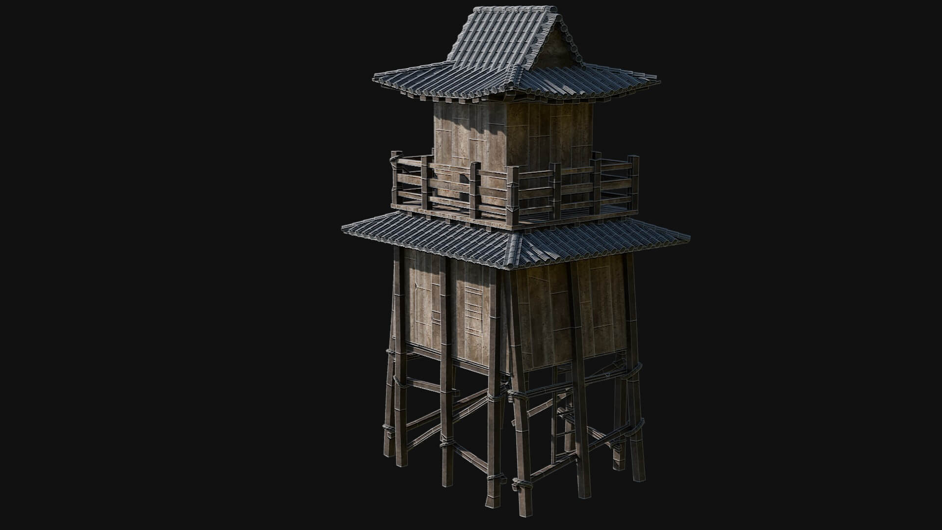 Japanese Feudal Watchtower Collection - 3D Model by Enterables