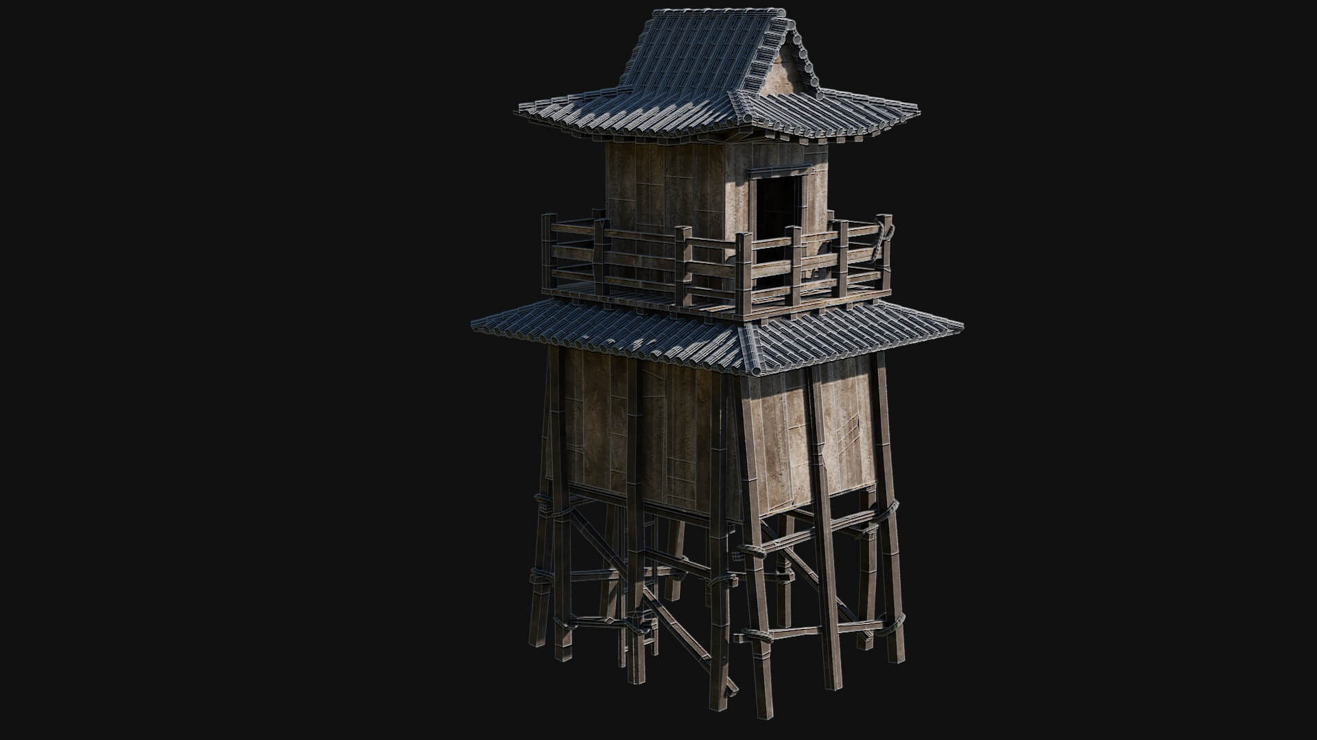 Japanese Feudal Watchtower Collection - 3D Model by Enterables