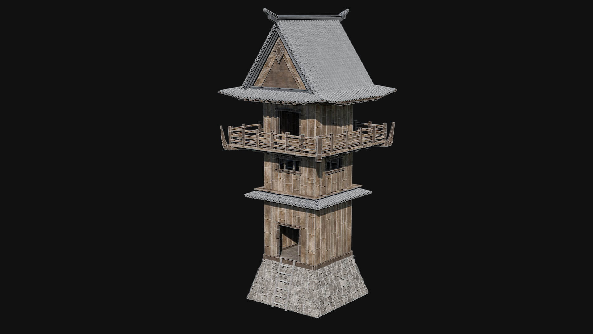 Japanese Feudal Watchtower Collection - 3D Model by Enterables