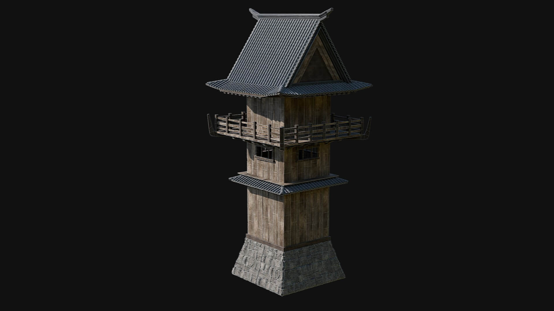 Japanese Feudal Watchtower Collection - 3D Model by Enterables