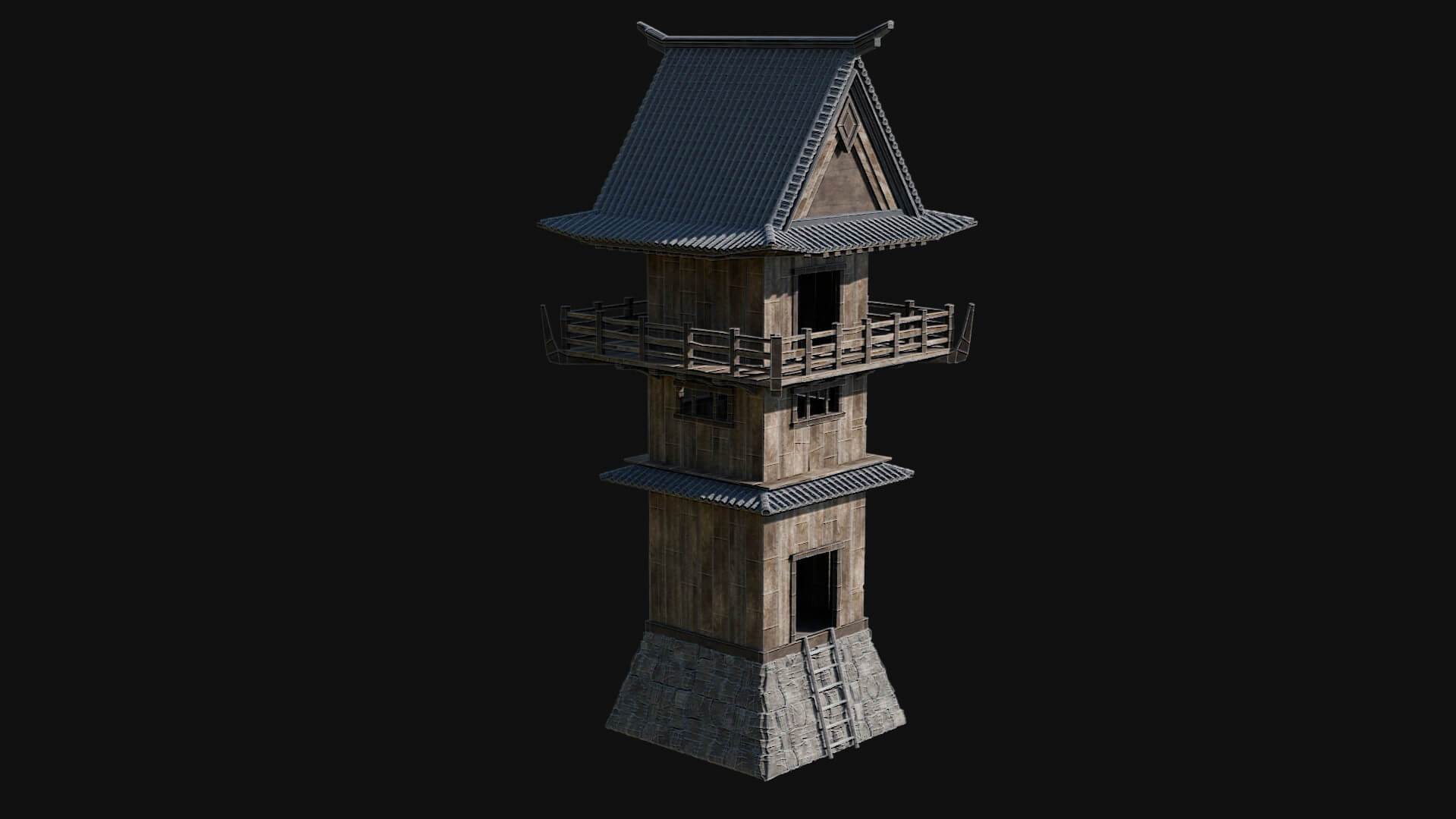Japanese Feudal Watchtower Collection - 3D Model by Enterables