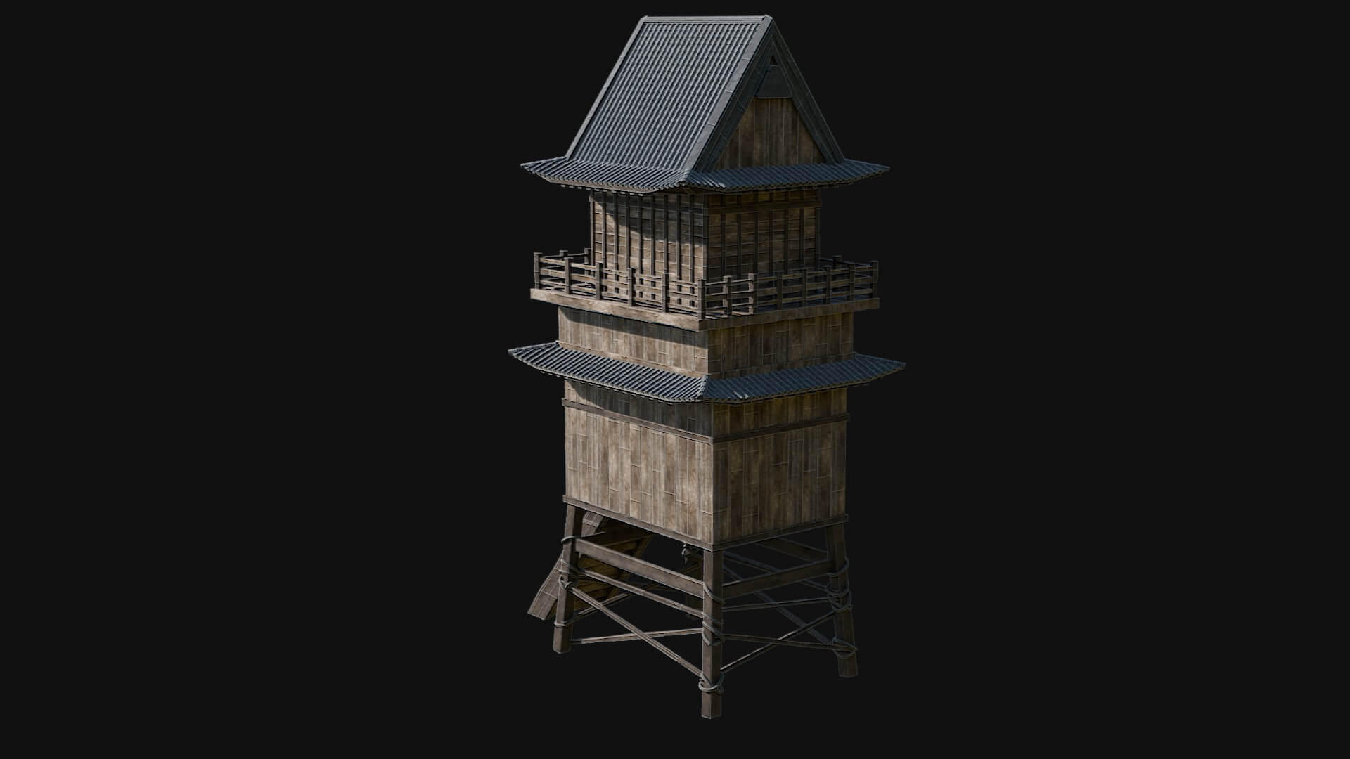Japanese Feudal Watchtower Collection - 3D Model by Enterables