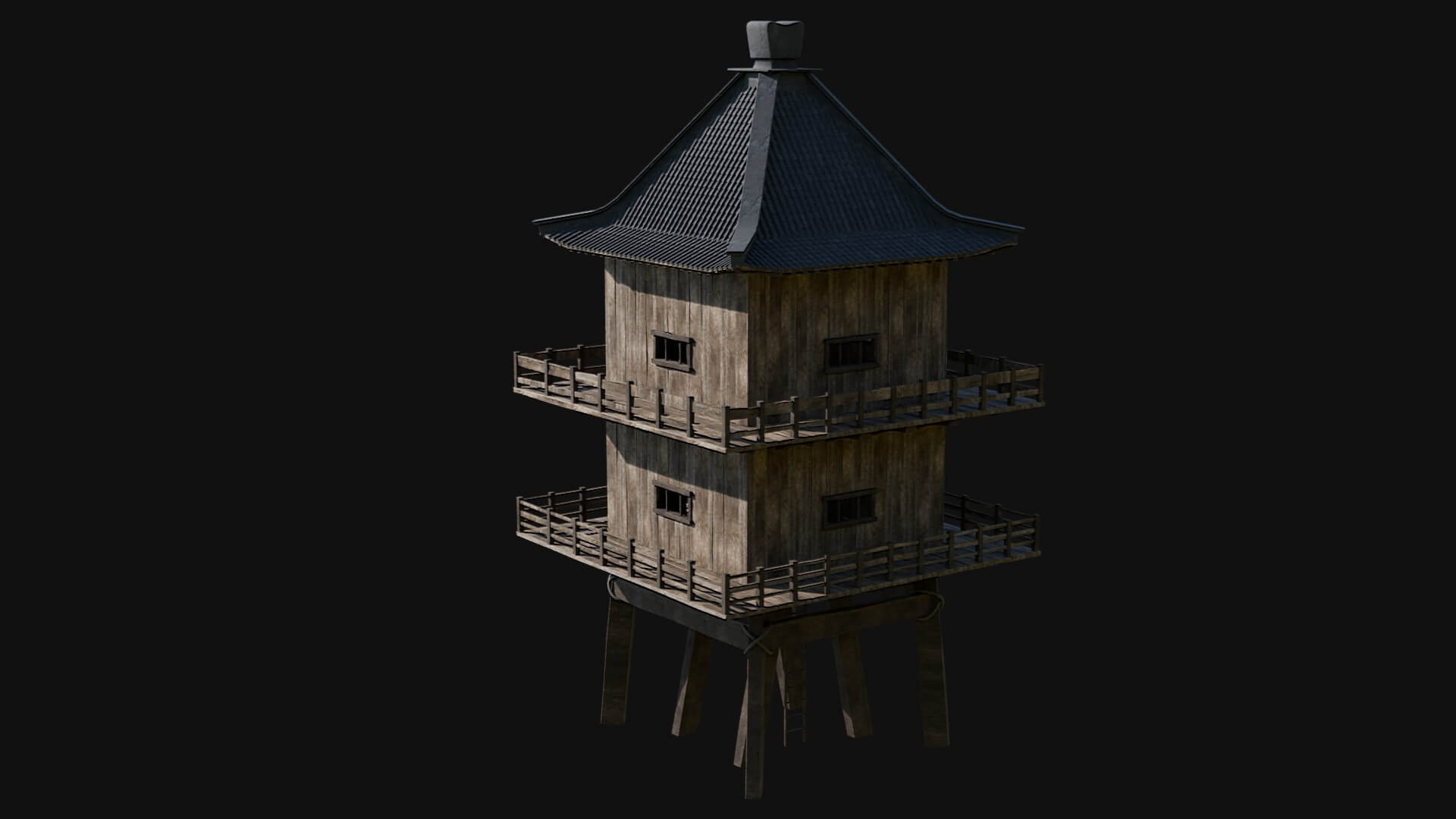 Japanese Feudal Watchtower Collection - 3D Model by Enterables