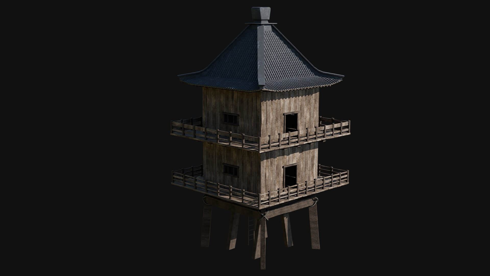Japanese Feudal Watchtower Collection - 3D Model by Enterables
