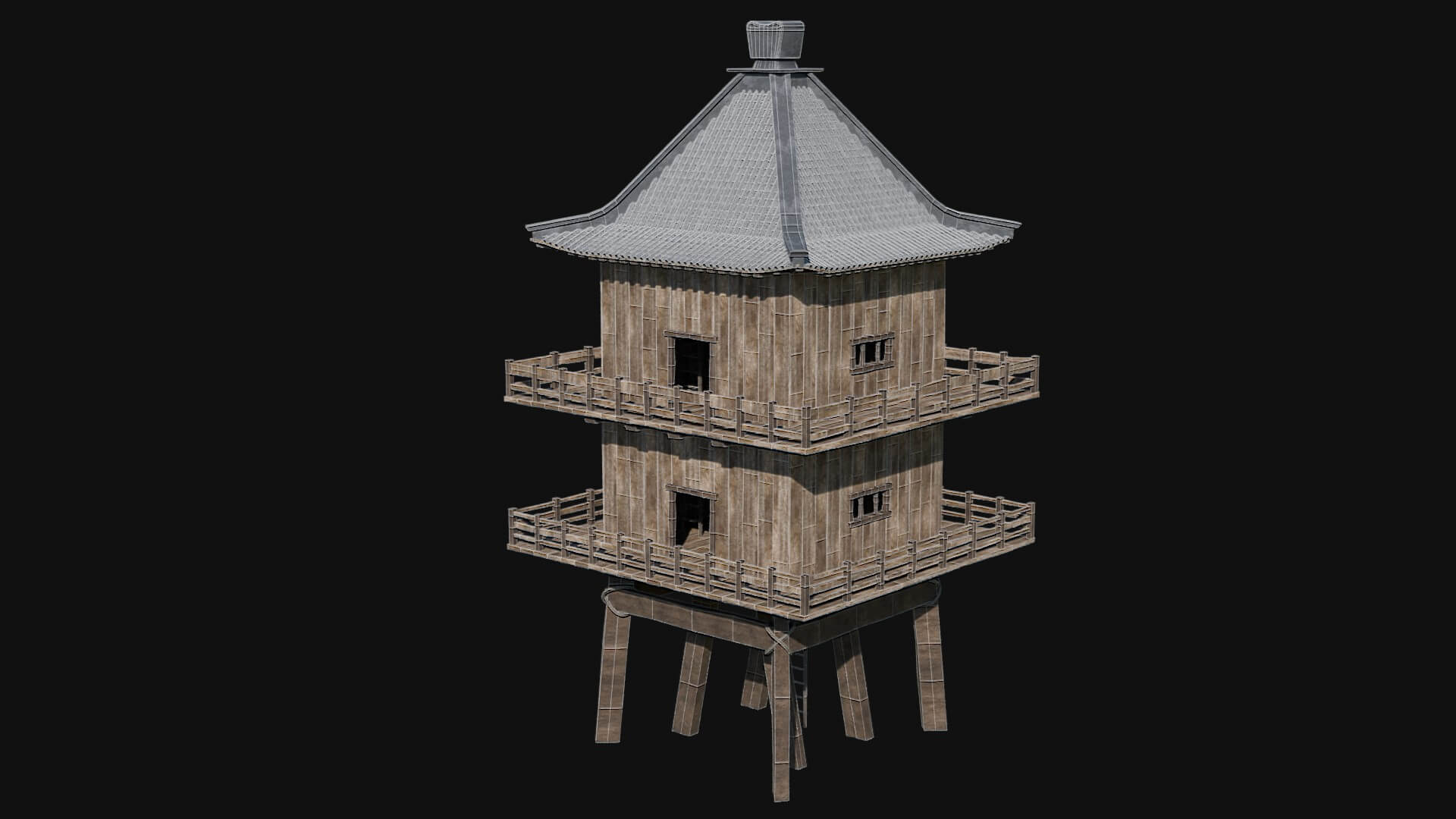 Japanese Feudal Watchtower Collection - 3D Model by Enterables
