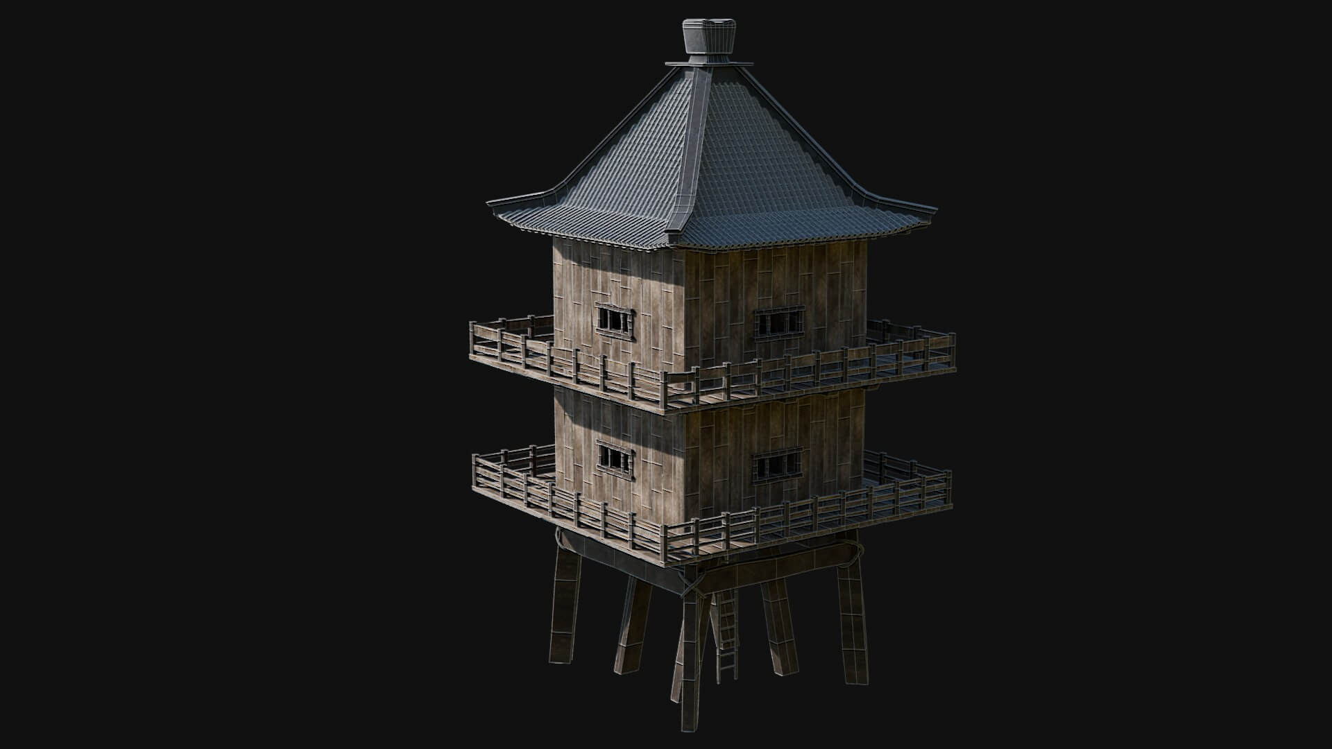 Japanese Feudal Watchtower Collection - 3D Model by Enterables
