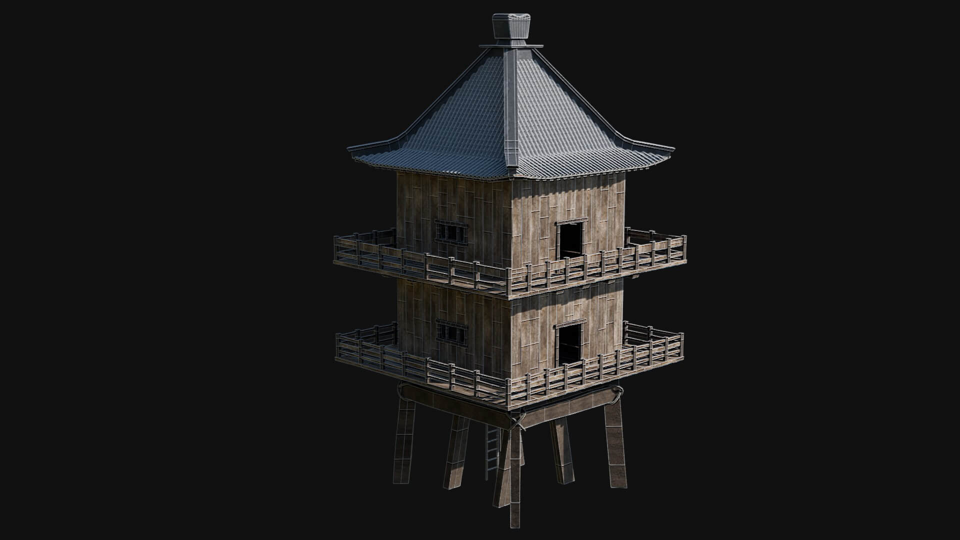 Japanese Feudal Watchtower Collection - 3D Model by Enterables