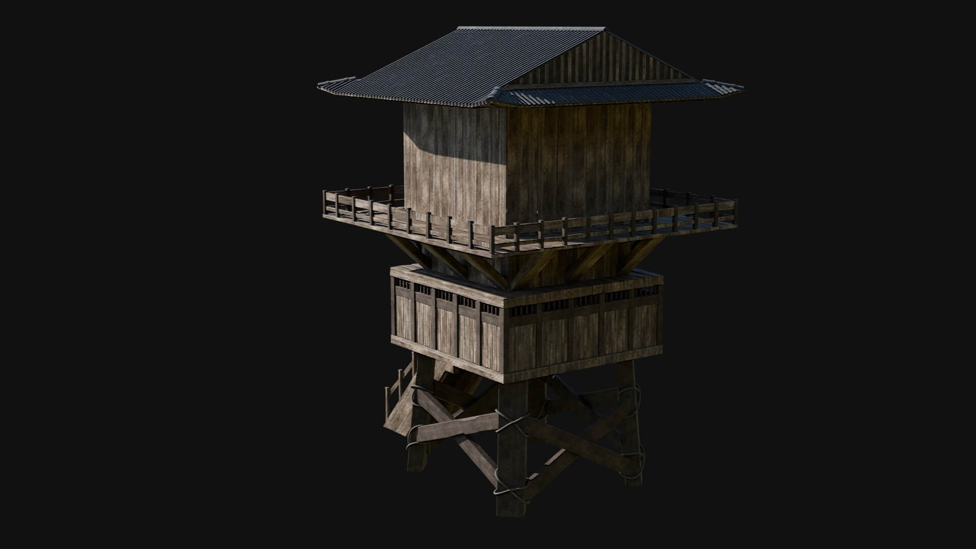 Japanese Feudal Watchtower Collection - 3D Model by Enterables